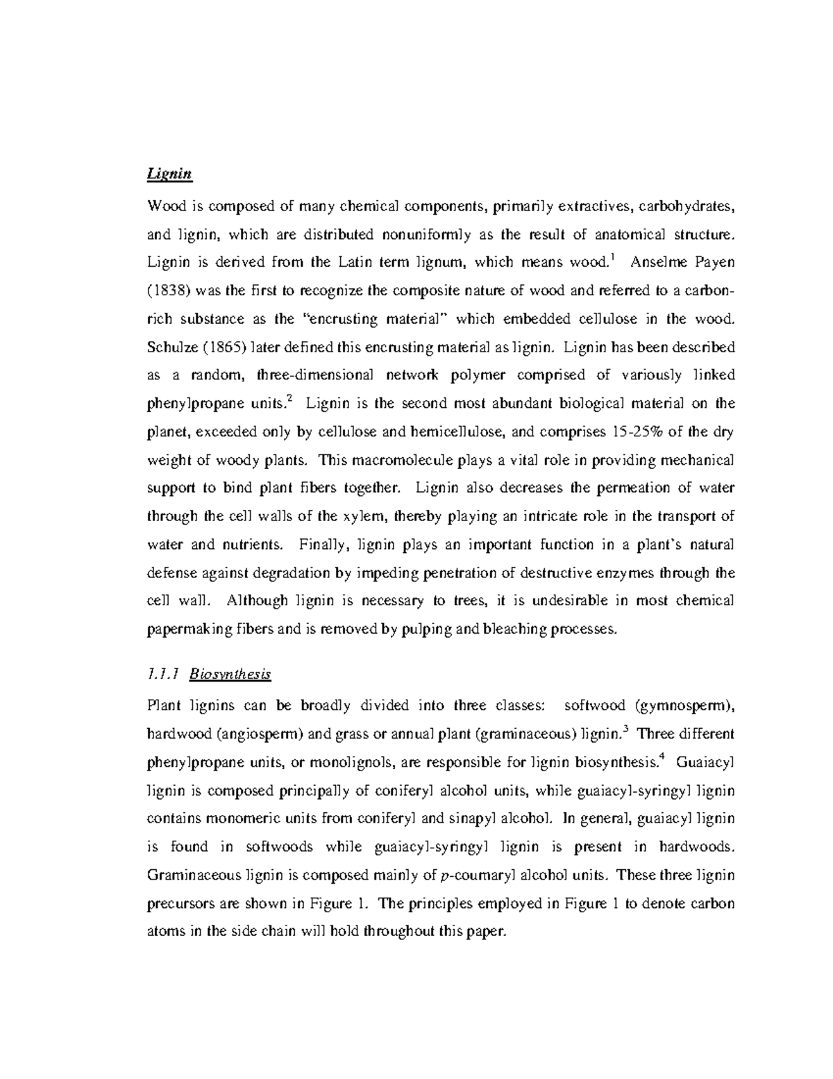 Basics of Kraft Pulping - Lignin Wood is composed of many chemical ...