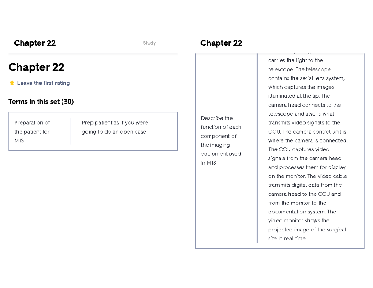 Chapter 22 Flashcards Quizlet - Robotic Surgery - Chapter 22 Leave the ...