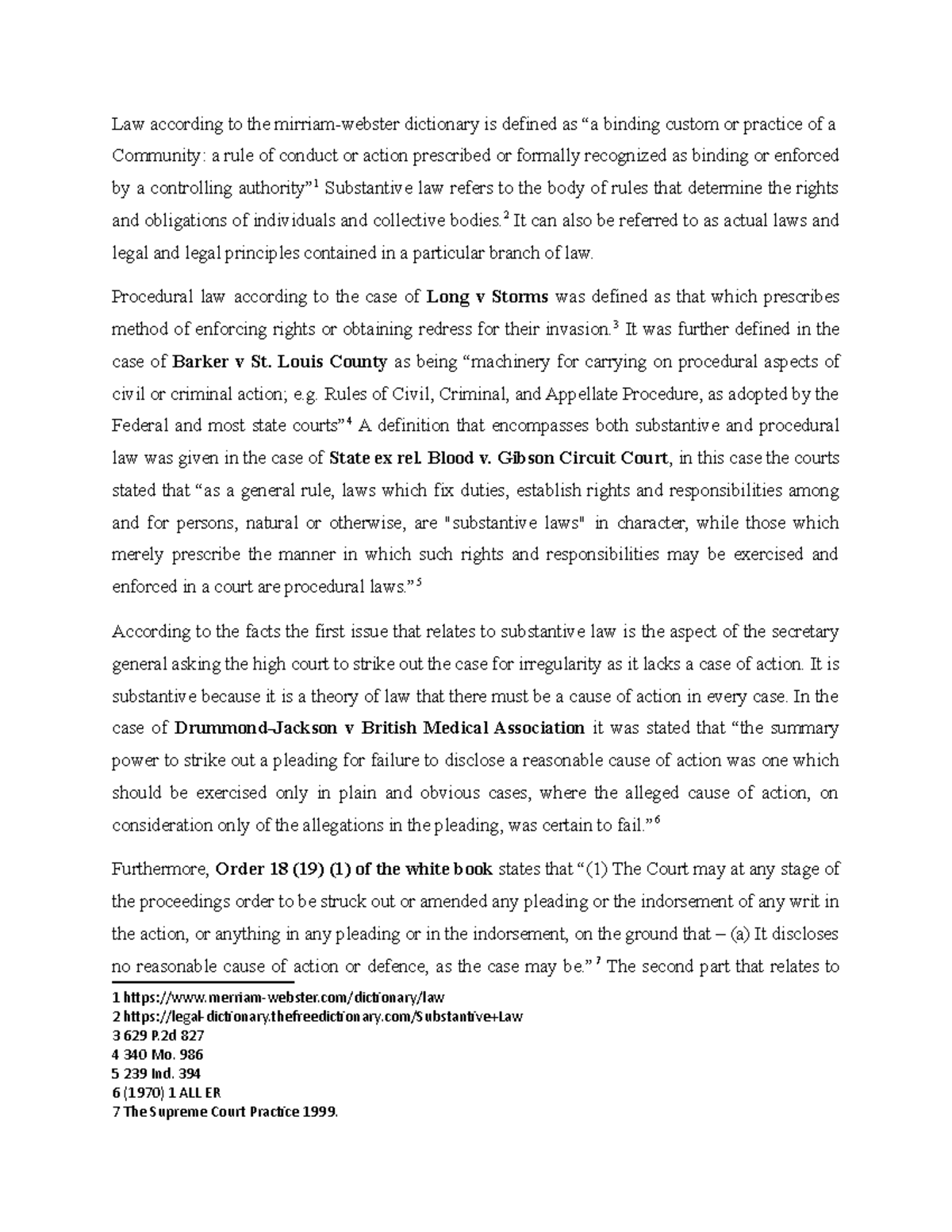 Intoduction to law - Law according to the mirriam-webster dictionary is ...