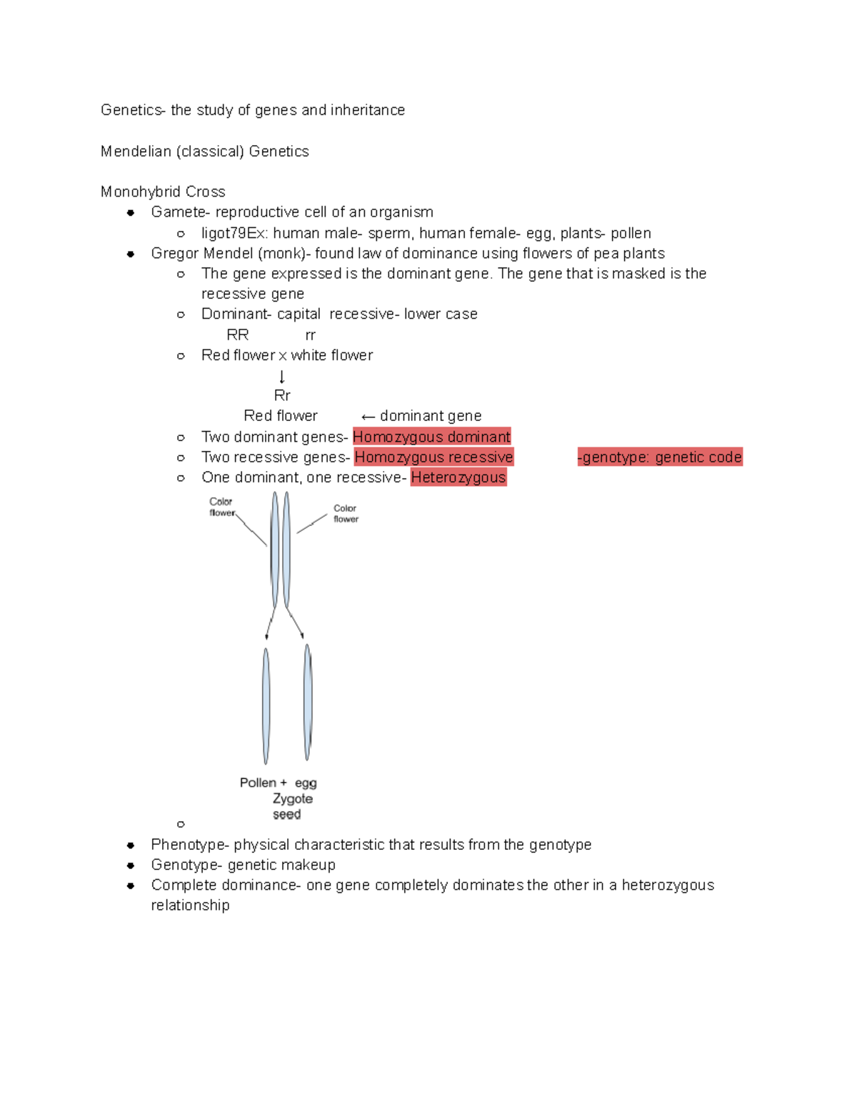 Genetics - Explains mono-hybrid crosses, phenotype, genotype, autosomal recessive genetic ...