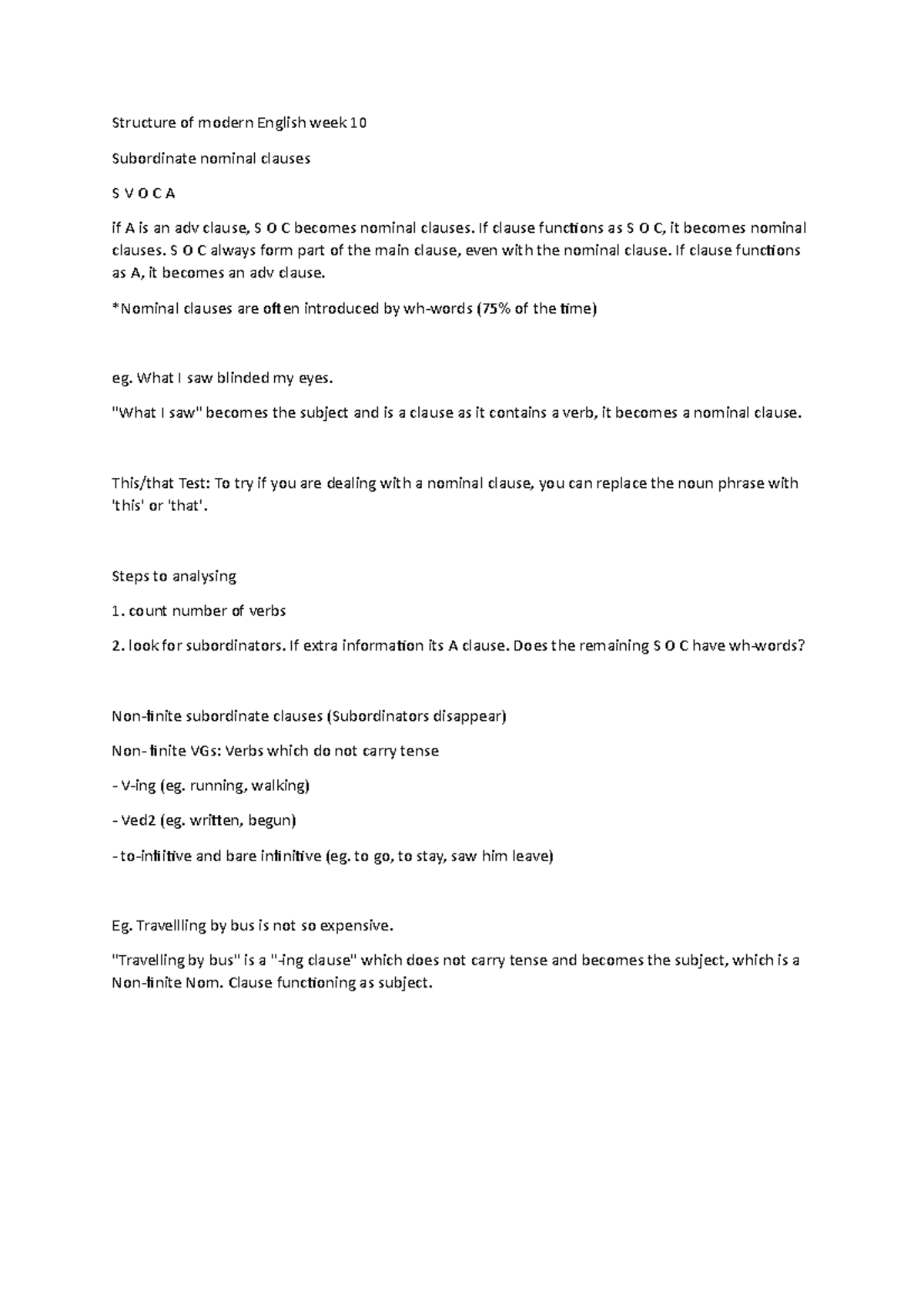 Structure of modern English notes - LG103 - SUSS - Studocu