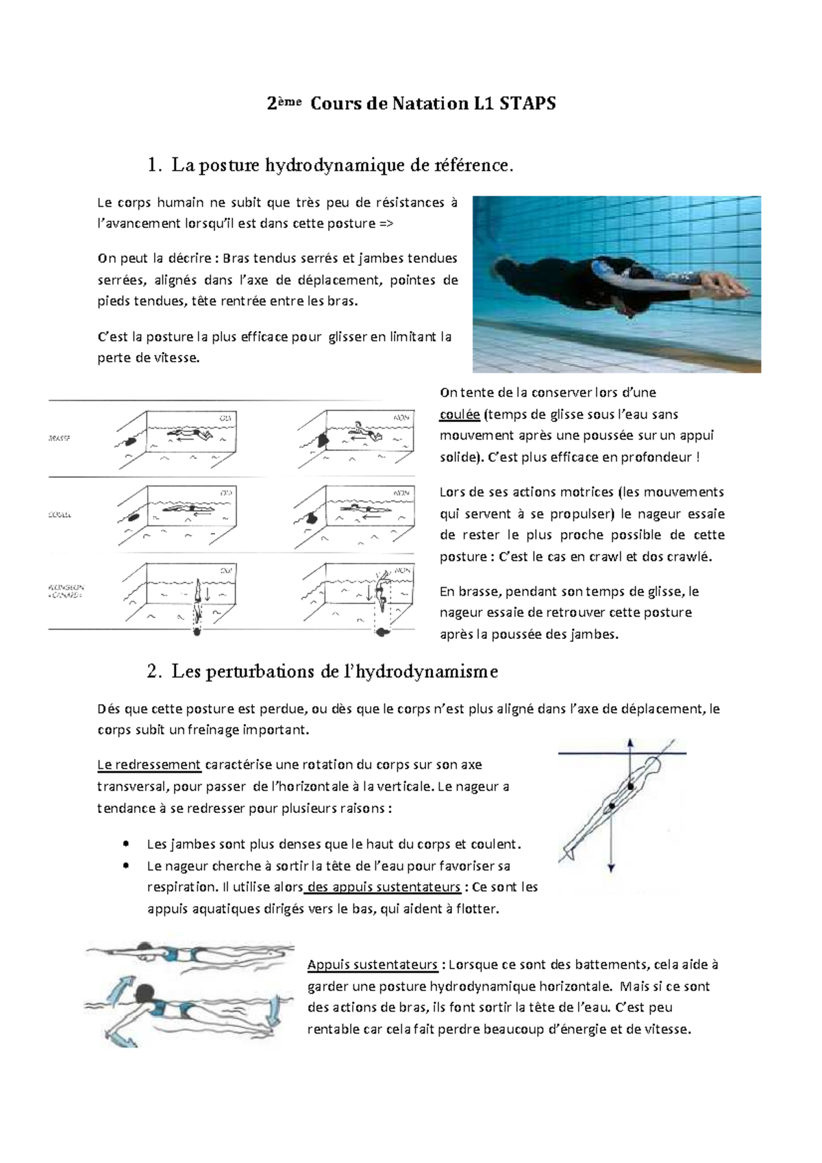 Cours 2 Natation L1 Staps 2018 - Warning: TT: undefined function: 32 2 ème Cours de Natation L1 ...