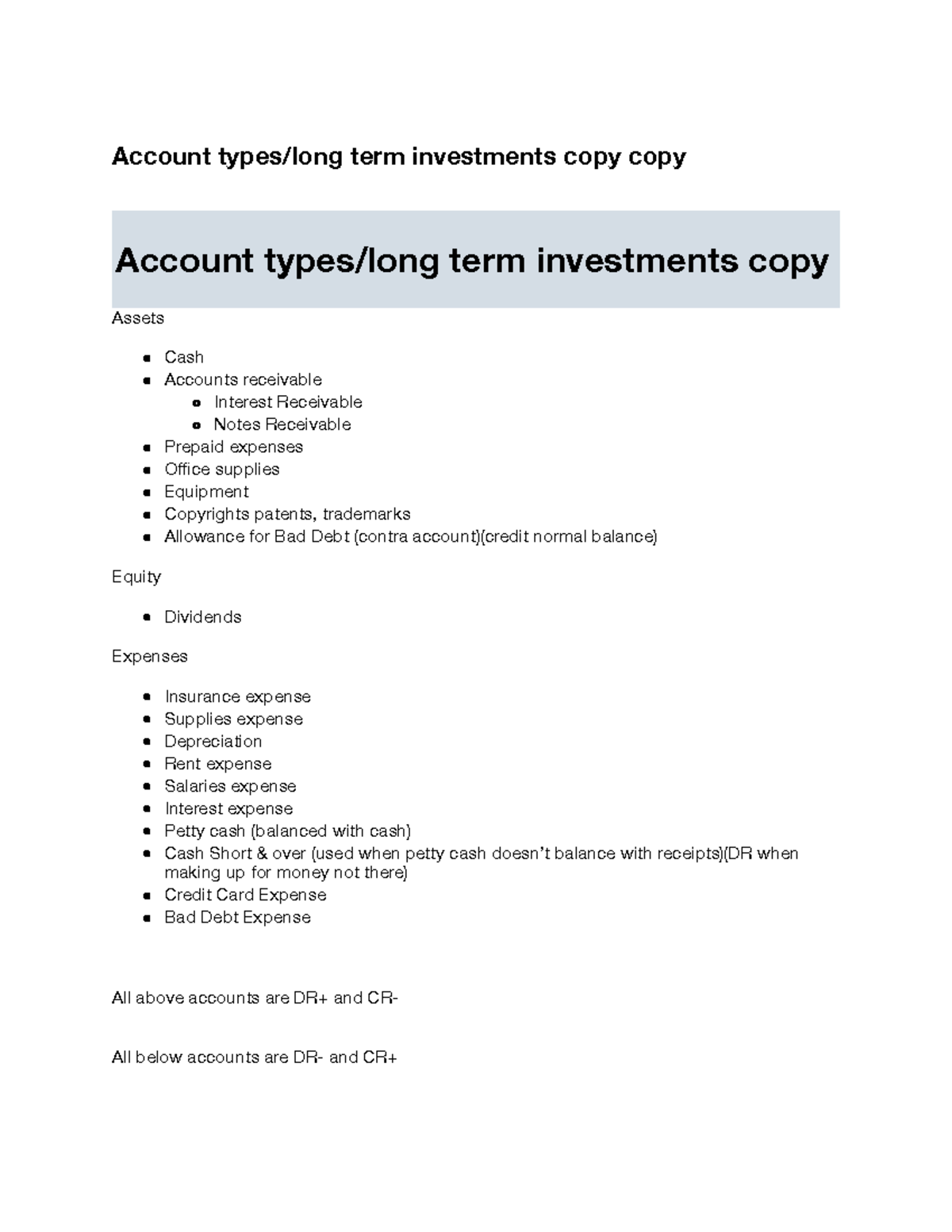 Financial Accounting II - Account term investments copy copy Account ...