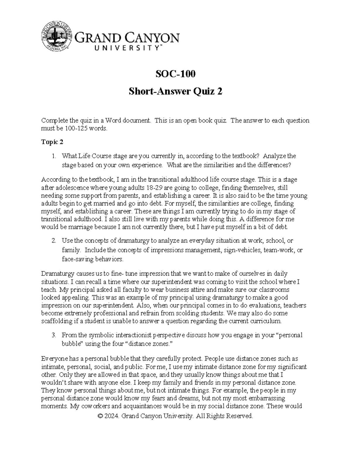 SOC-100.Short-Answer Quiz 2 1-8-18 - SOC- Short-Answer Quiz 2 Complete ...