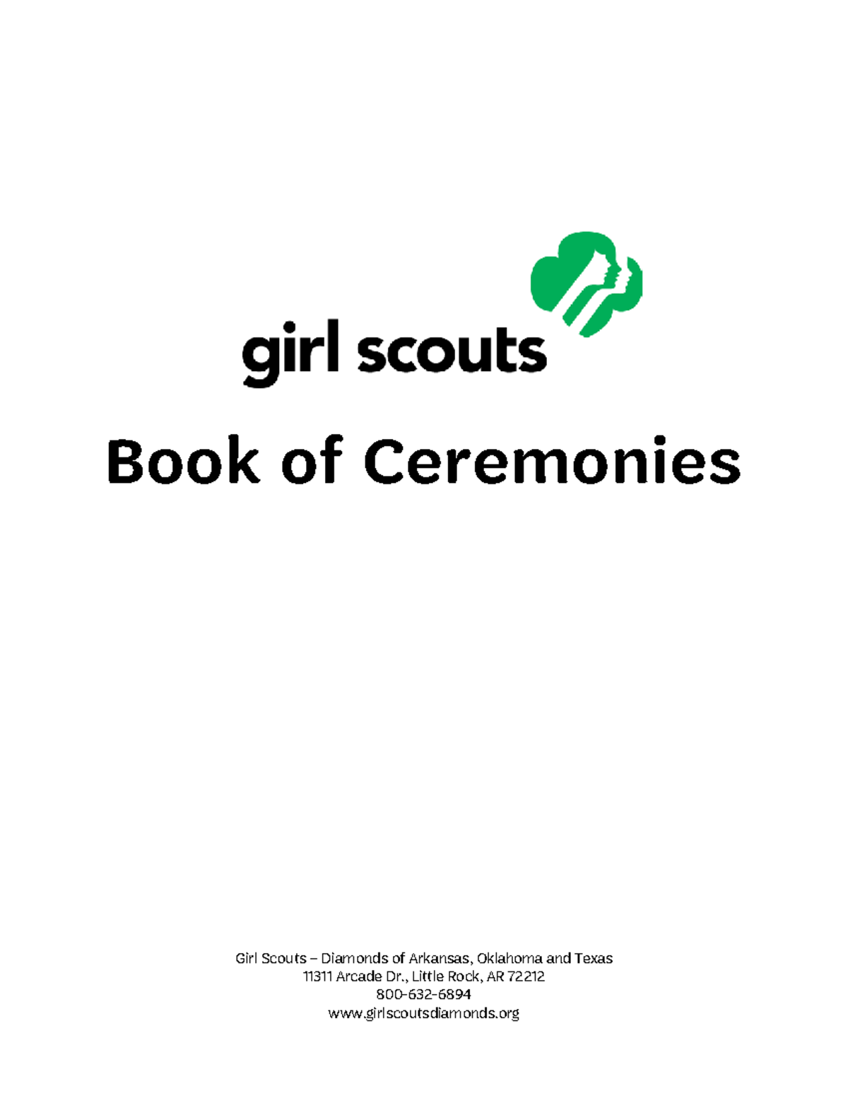 Girl Scout Ceremonies - For investiture - Book of Ceremonies ...