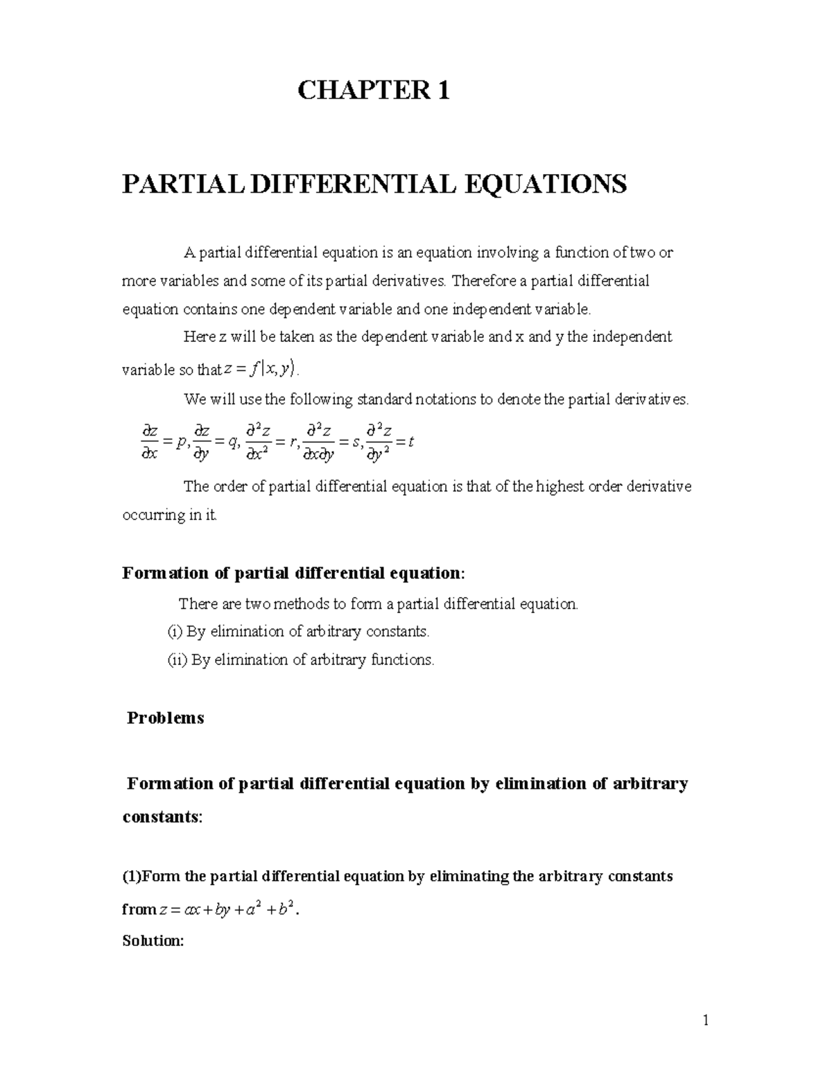 Chapter 1-Partial Differential Equation (Part 2) - CHAPTER 1 PARTIAL ...