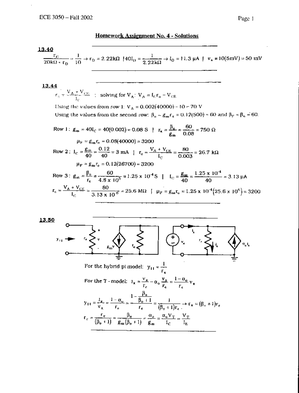 Hmwk04 Solutions - Exam Practice - ECE 3050 - Studocu