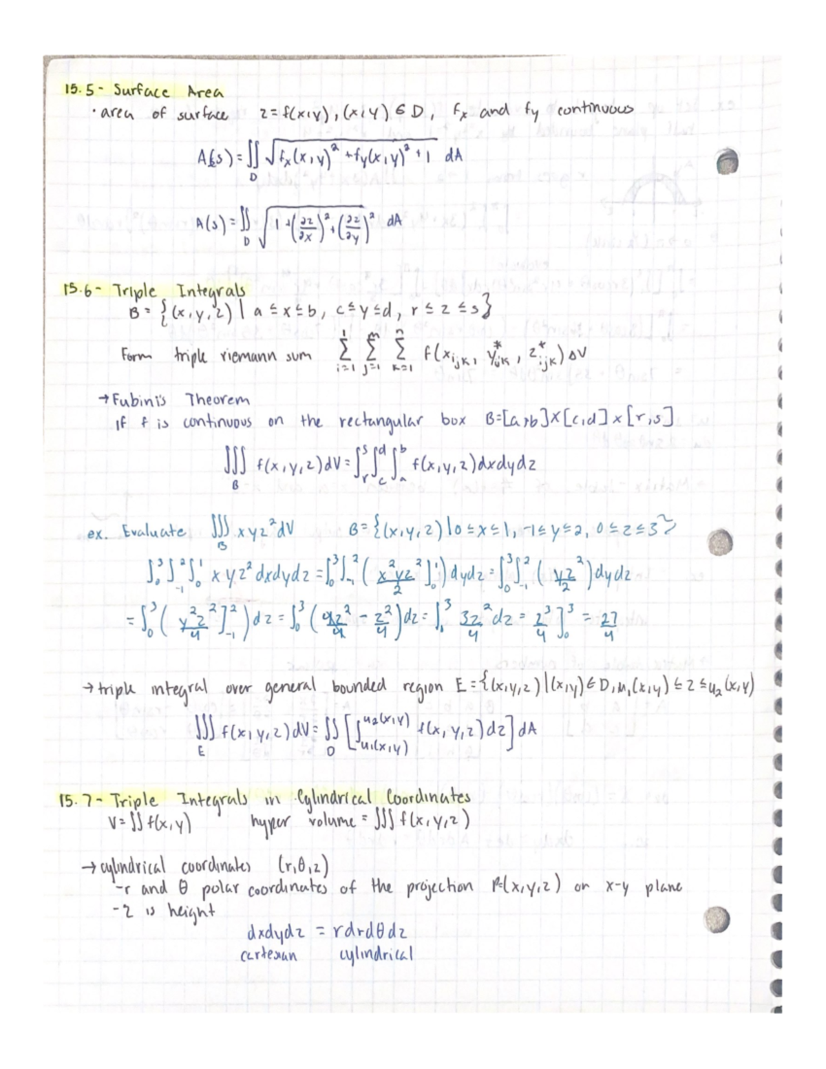 Multivariable Chapter 15.5-15.7 - MATH 53 - Studocu