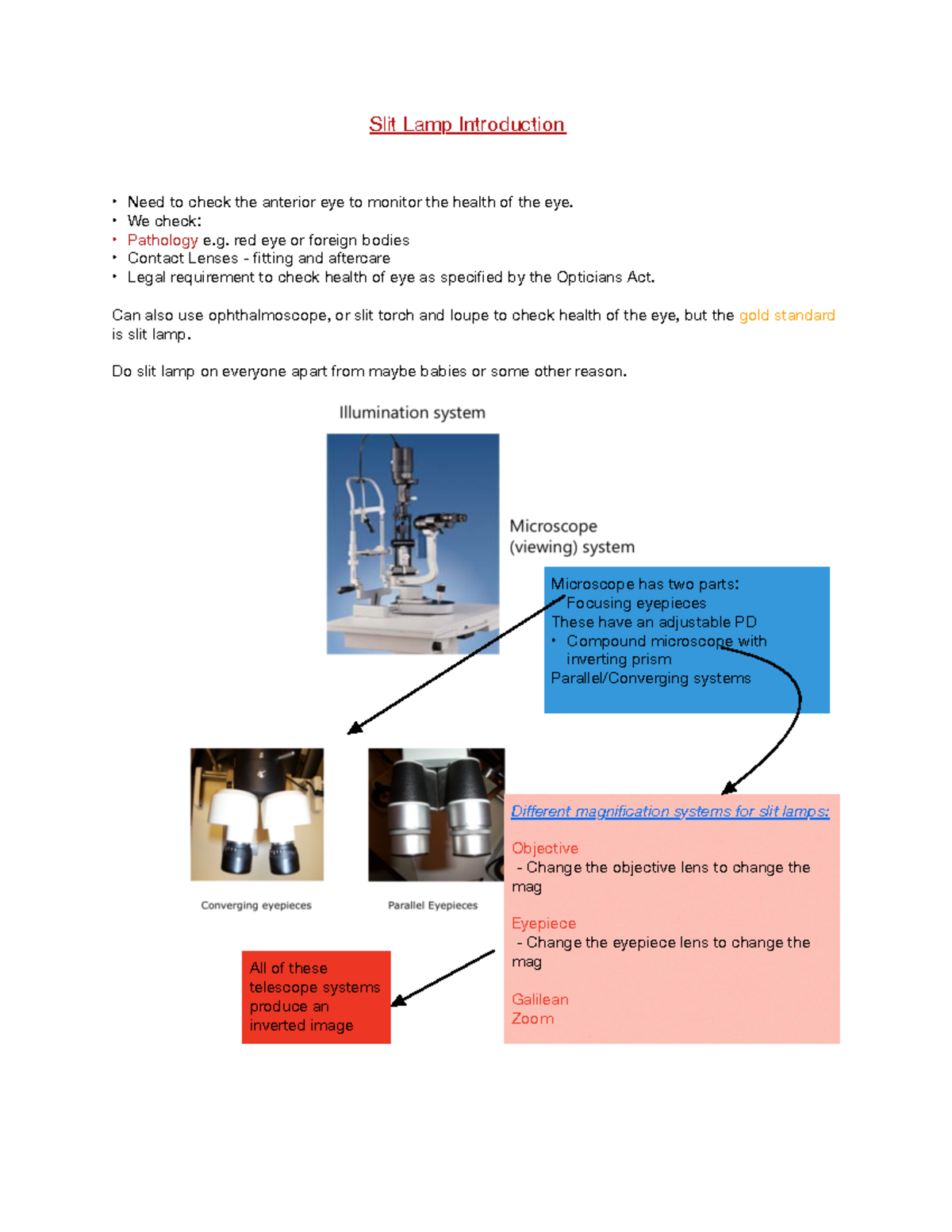 Lecture 1. Slit Lamp - Intro to slit lamp and slit lamp techniques ...