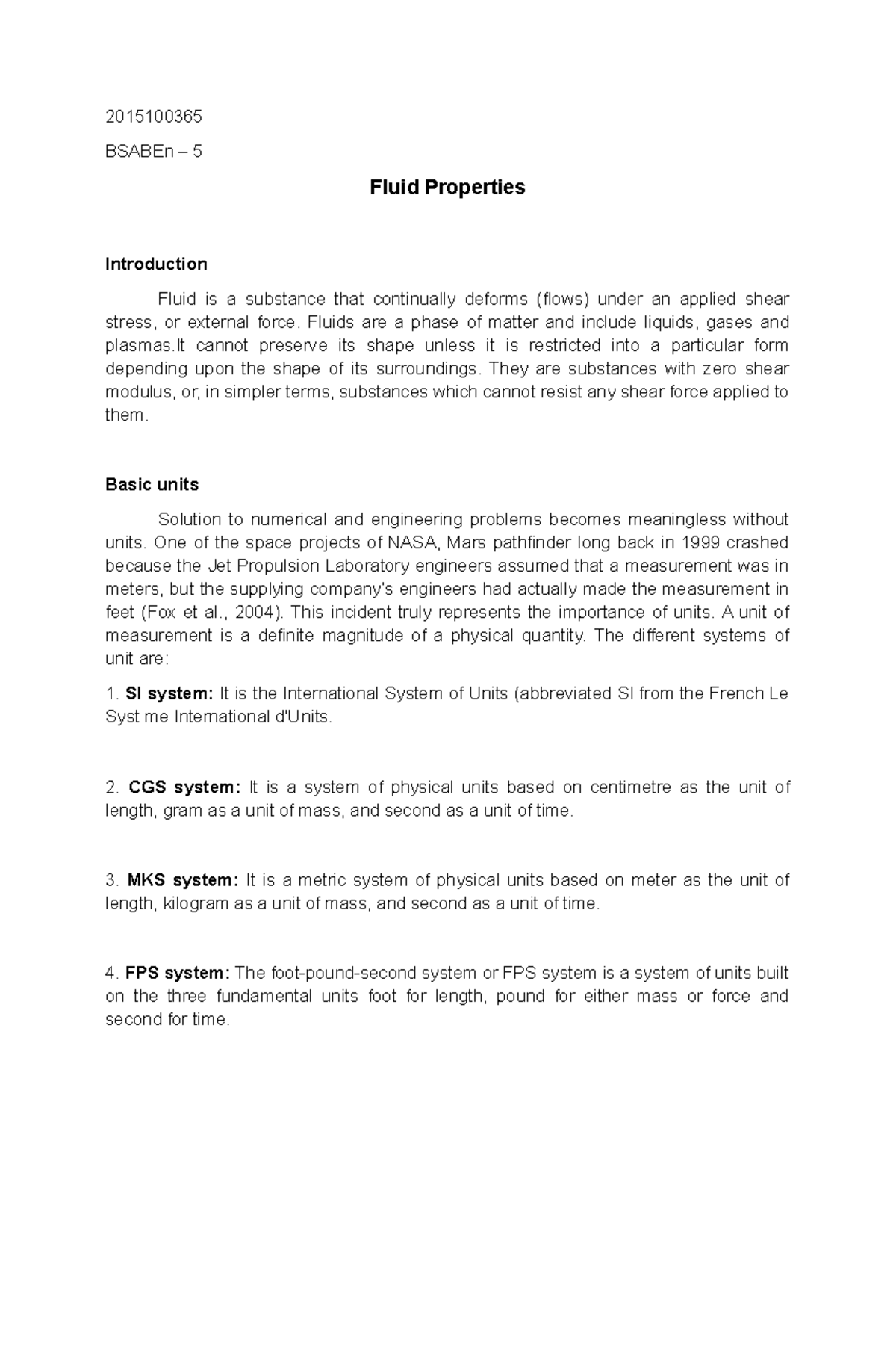 Fluid-Properties - Fluid laboratory - 2015100365 BSABEn – 5 Fluid ...