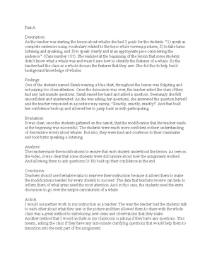 D091- Task 1 - Task 1 - A. Identify one video from the formative assessment videos provided in ...