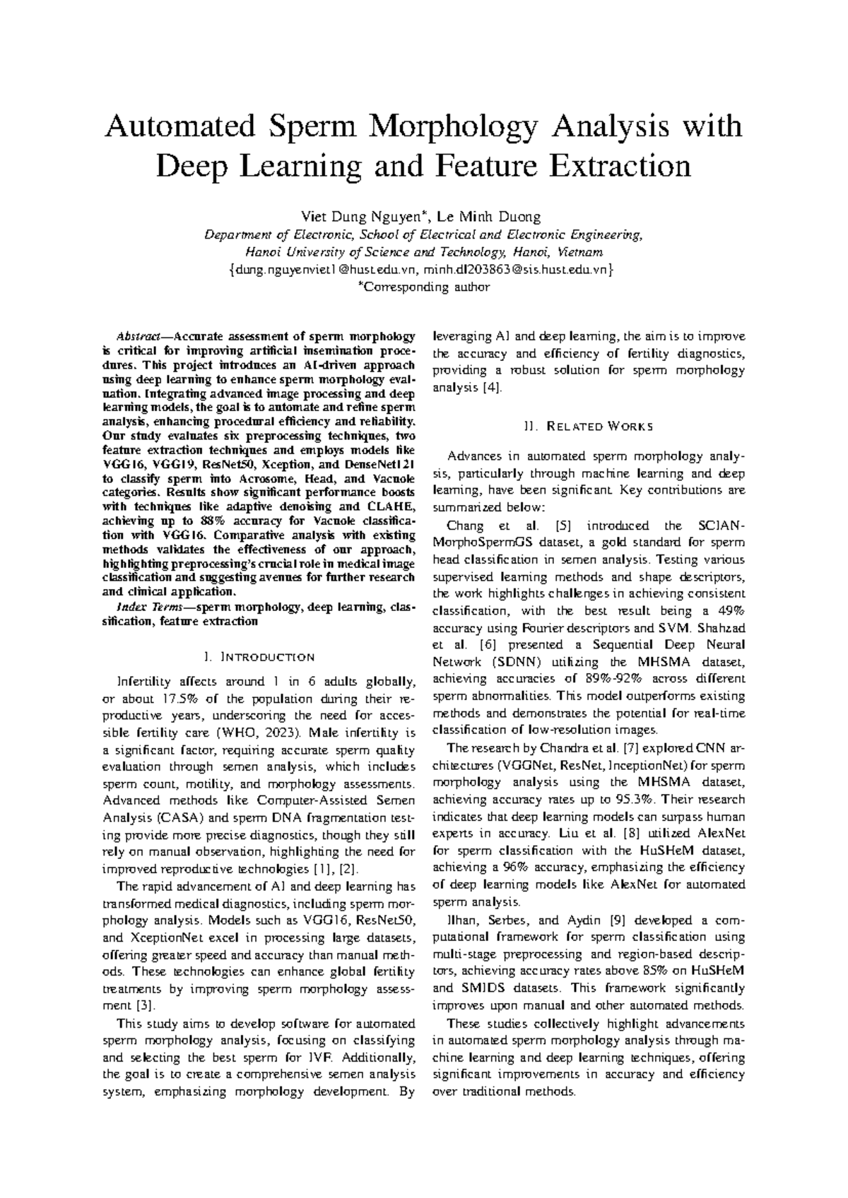 Iecbes 2024 [morpho] 2024294617 - Abstract—Accurate assessment of sperm morphology is critical ...