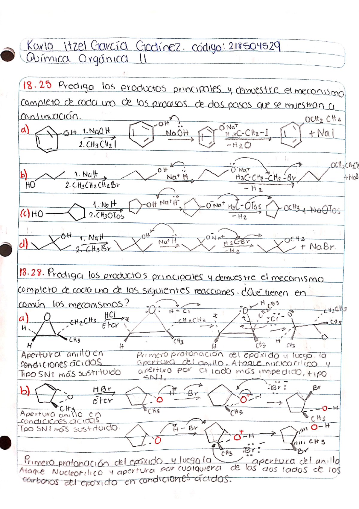 Resolución ejercicios cap.18 éteres y epóxidos - QUÍMICA ORGÁNICA II - Studocu