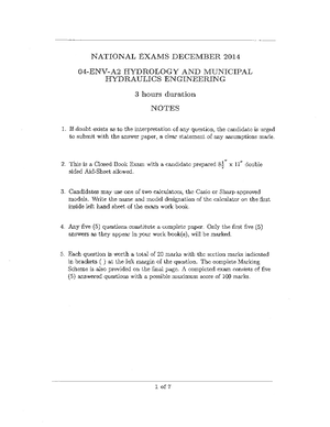 hydrology Final exam 2012 - University of Arizona Department of ...