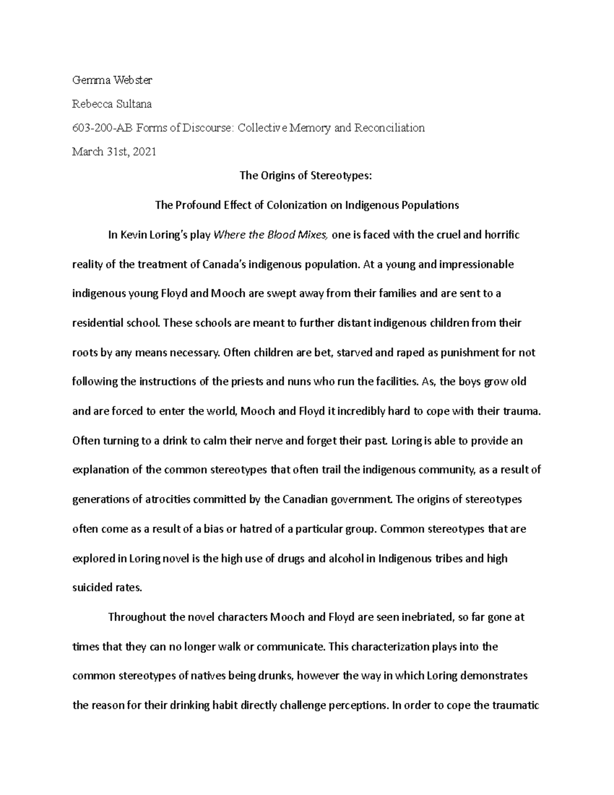 Where the Blood Mixes; Journal 3 -Gemma Webster - Gemma Webster Rebecca ...