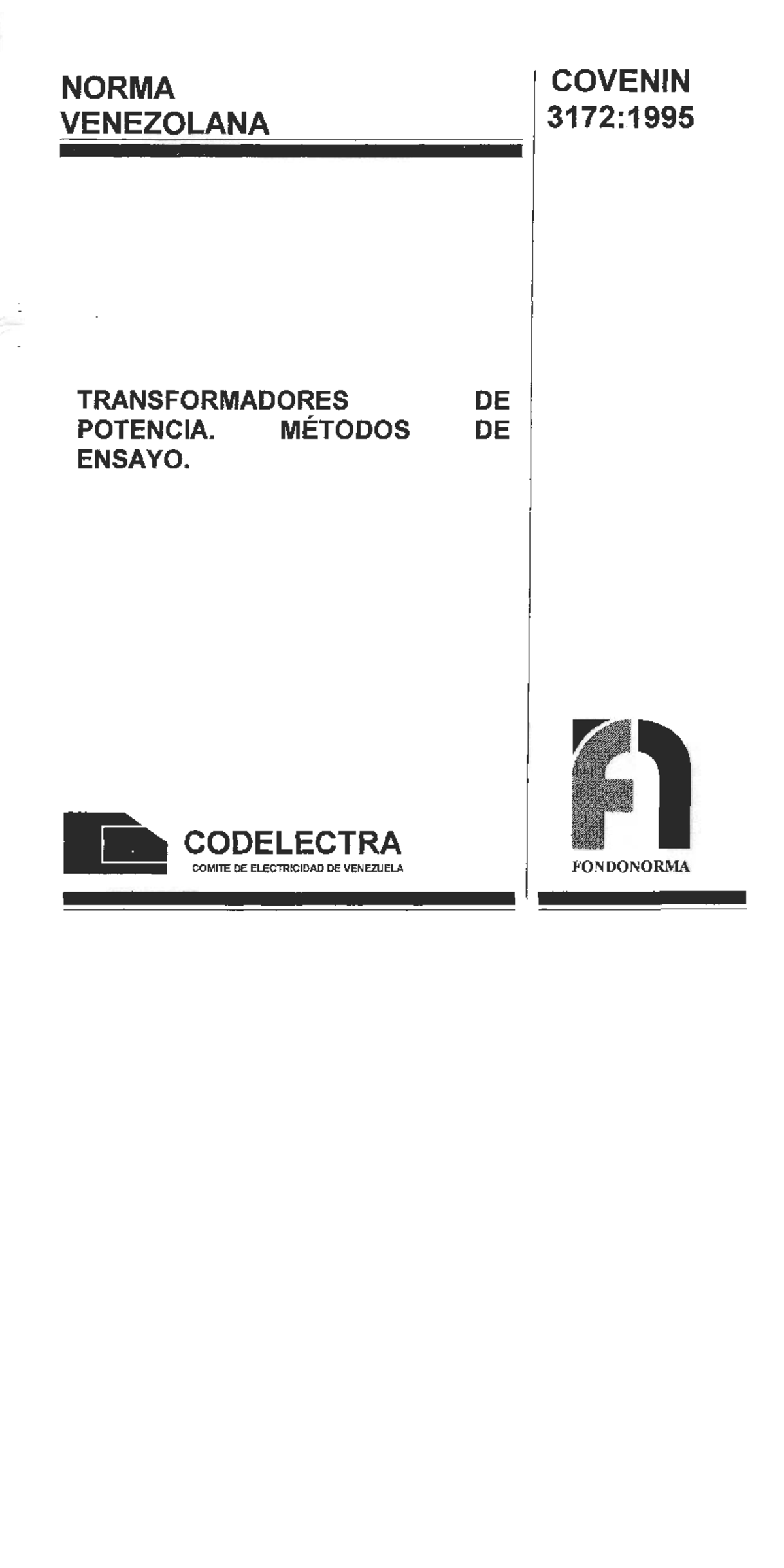 Norma-covenin-3172-1995-transformadores de potencia metodos de ensayo ...