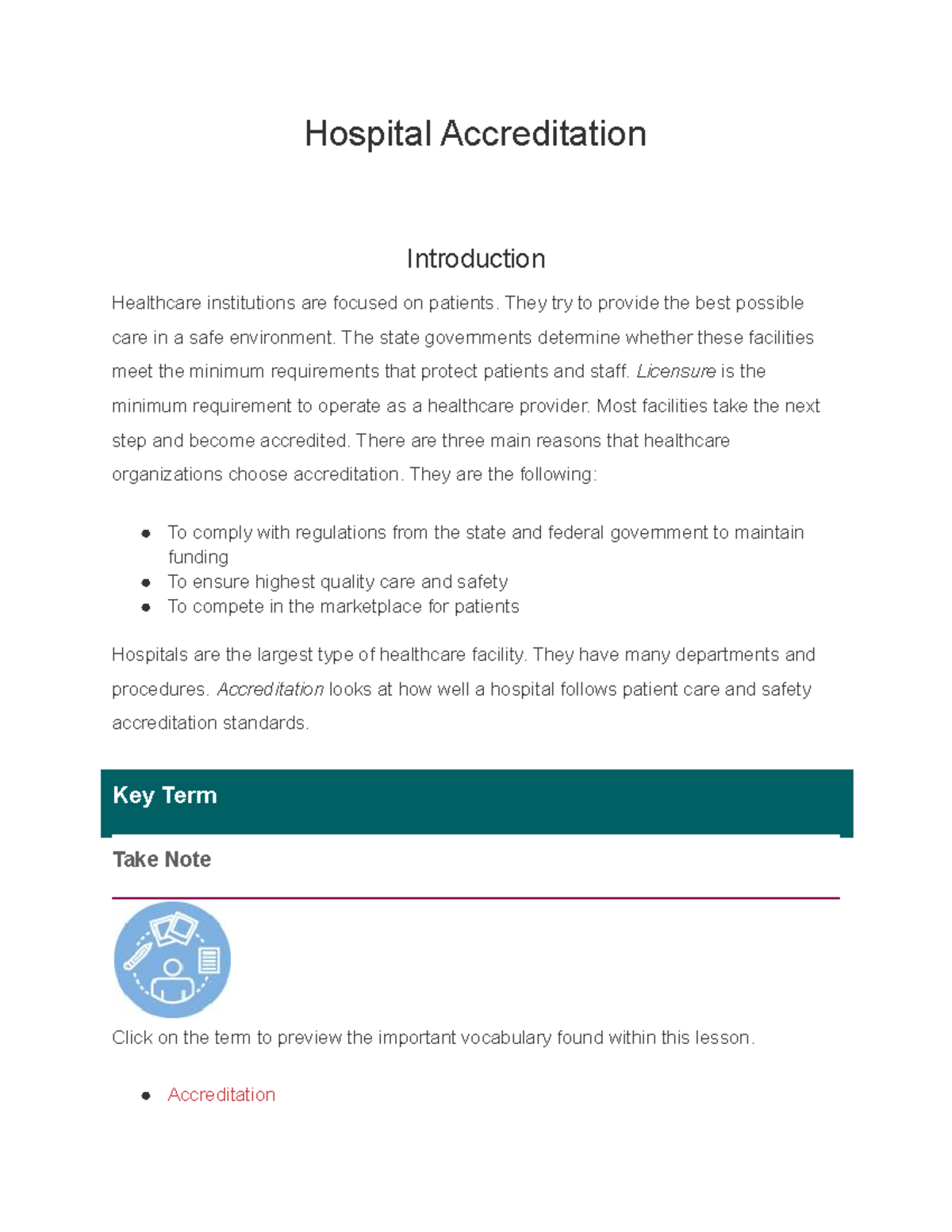 Hospital Accreditation - Hospital Accreditation Introduction Healthcare ...