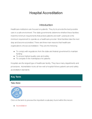 Lab Accreditation - ab results can inform the physician of a possible ...