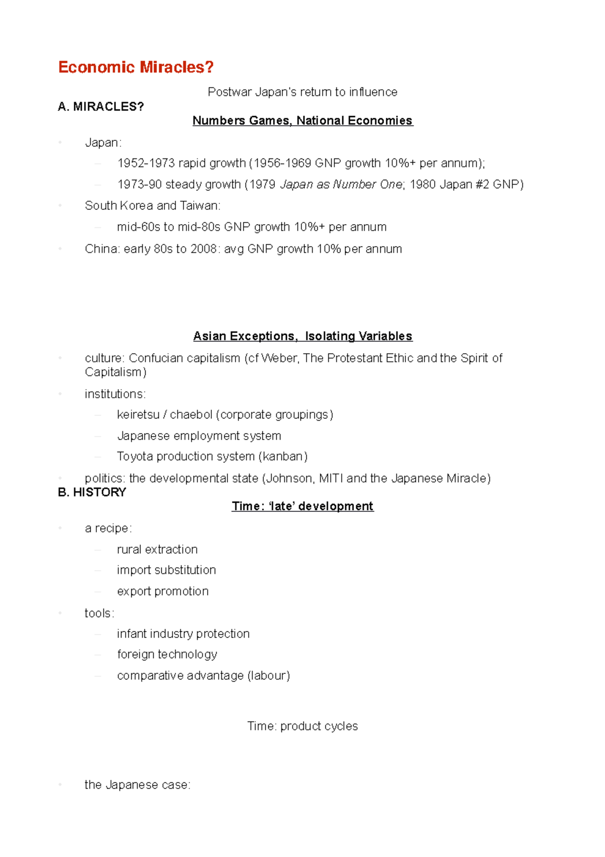 Economic Miracles - Economic Miracles? Postwar Japan’s return to ...