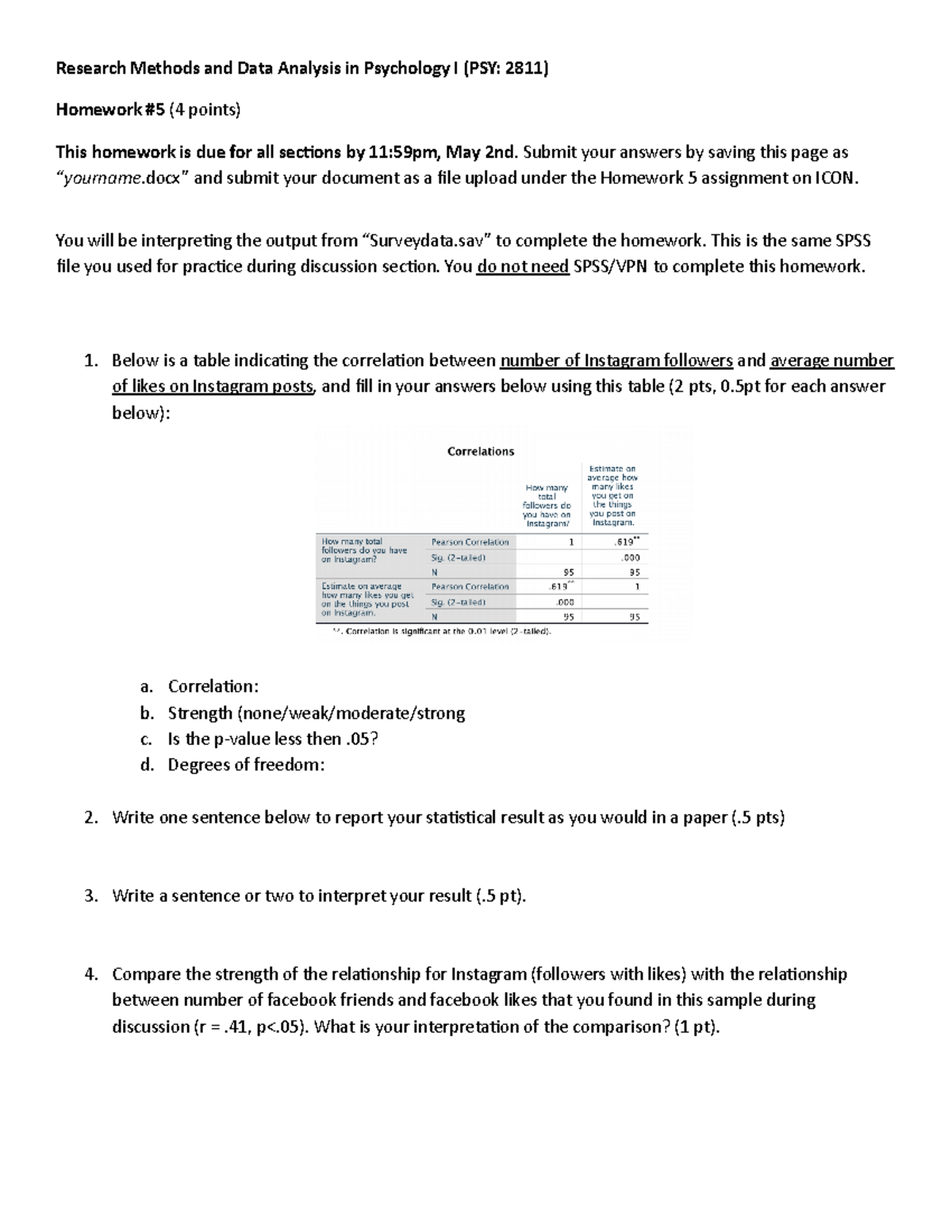 Homework 5 - student - PSY28110001 - Studocu