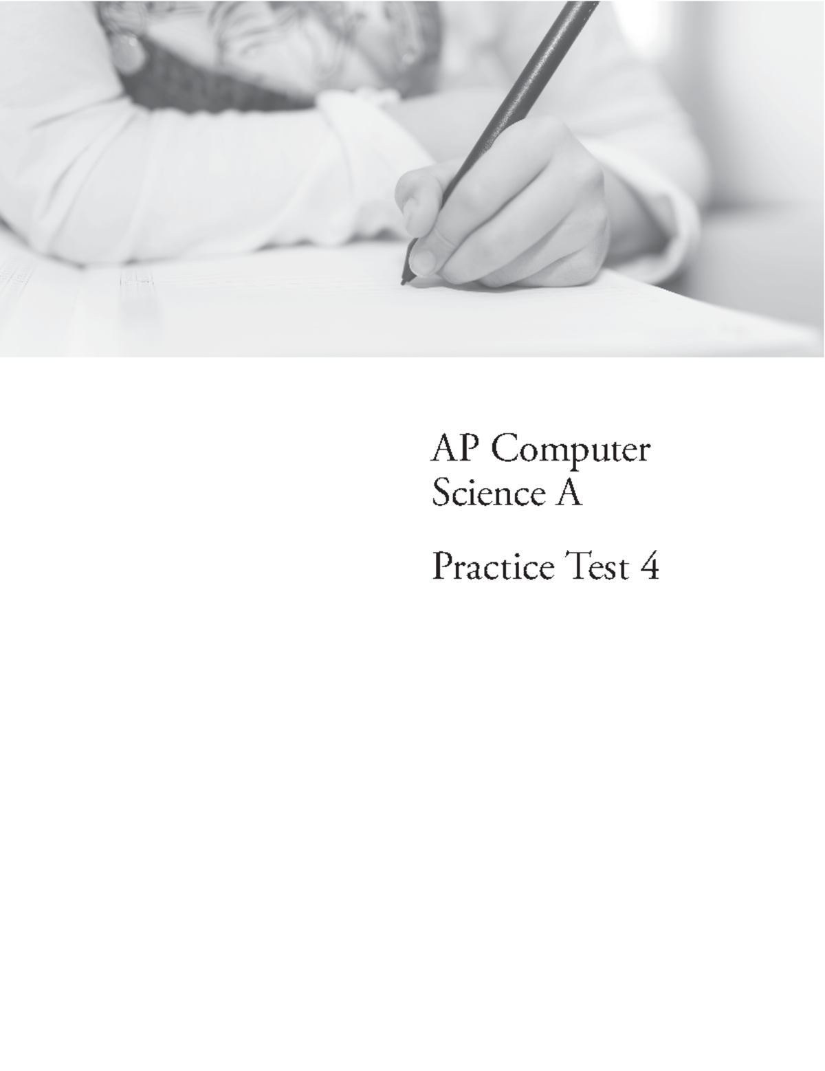AP Comp Sci A 8E Online Practice Test 4 - AP Computer Science A ...