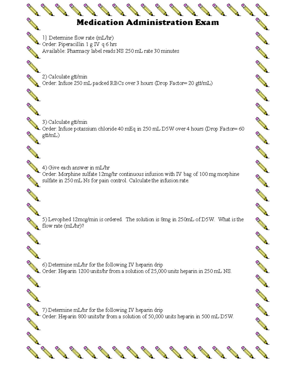 Medication+Administration+Worksheet - Medication Administration Exam ...