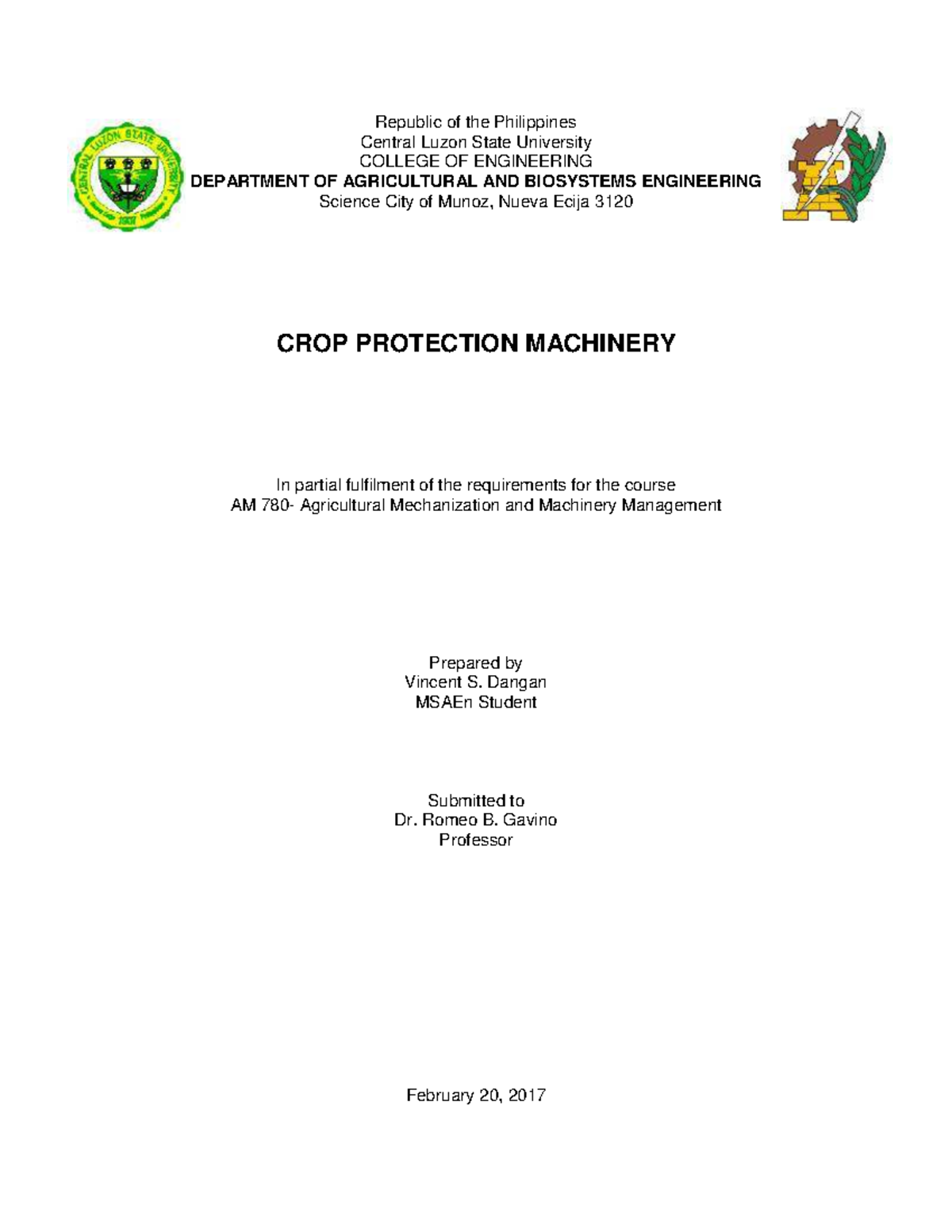 CROP Protection Machinery - AM 780- Agricultural Mechanization and ...
