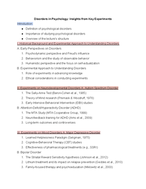 AP Psychology Unit 8 Part 1 Outline - Unit 8: Clinical Psychology Part ...