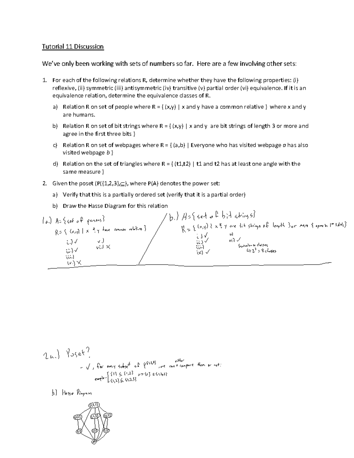 Tutorial 11 Discussion Discrete Mathematics I Tutorial 11 Discussion Weve Only Been Working 