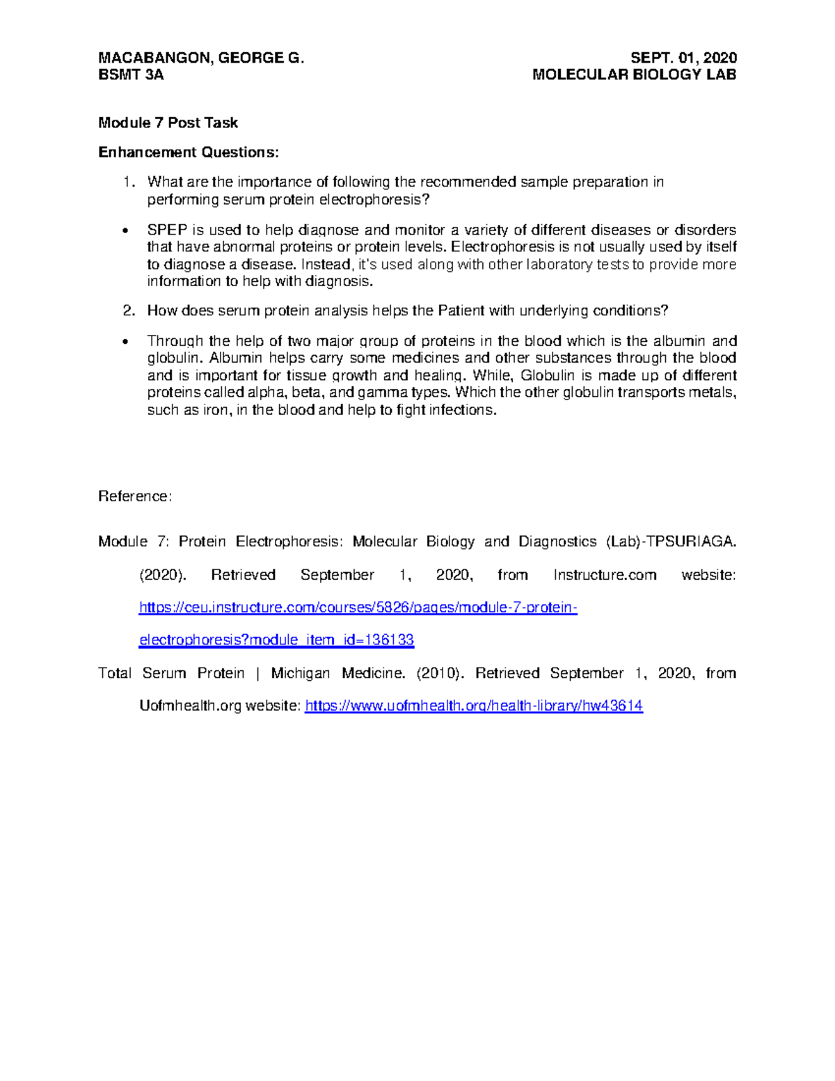 Lab Module 7 Post Task - Medical Technology - Studocu