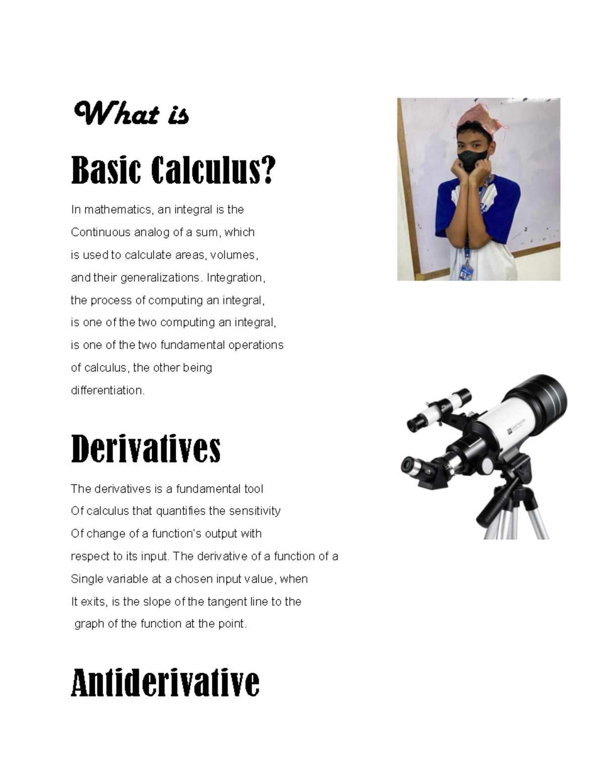 What is - Calculus - What is Basic Calculus? In mathematics, an ...