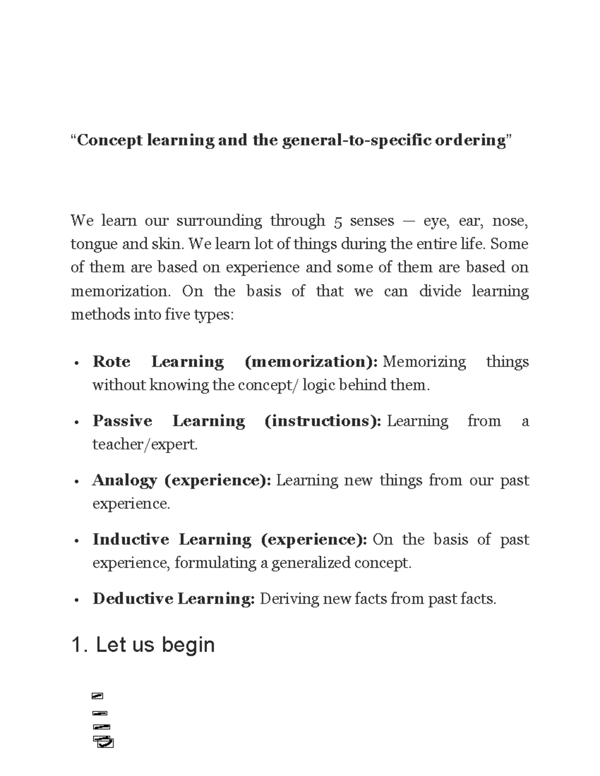 Concept learning and the general - “Concept learning and the general-to ...