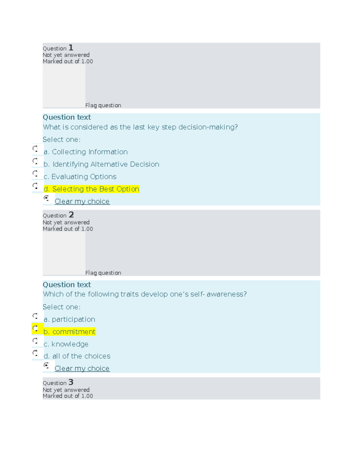 Sample/practice exam - Question 1 Not yet answered Marked out of 1 ...