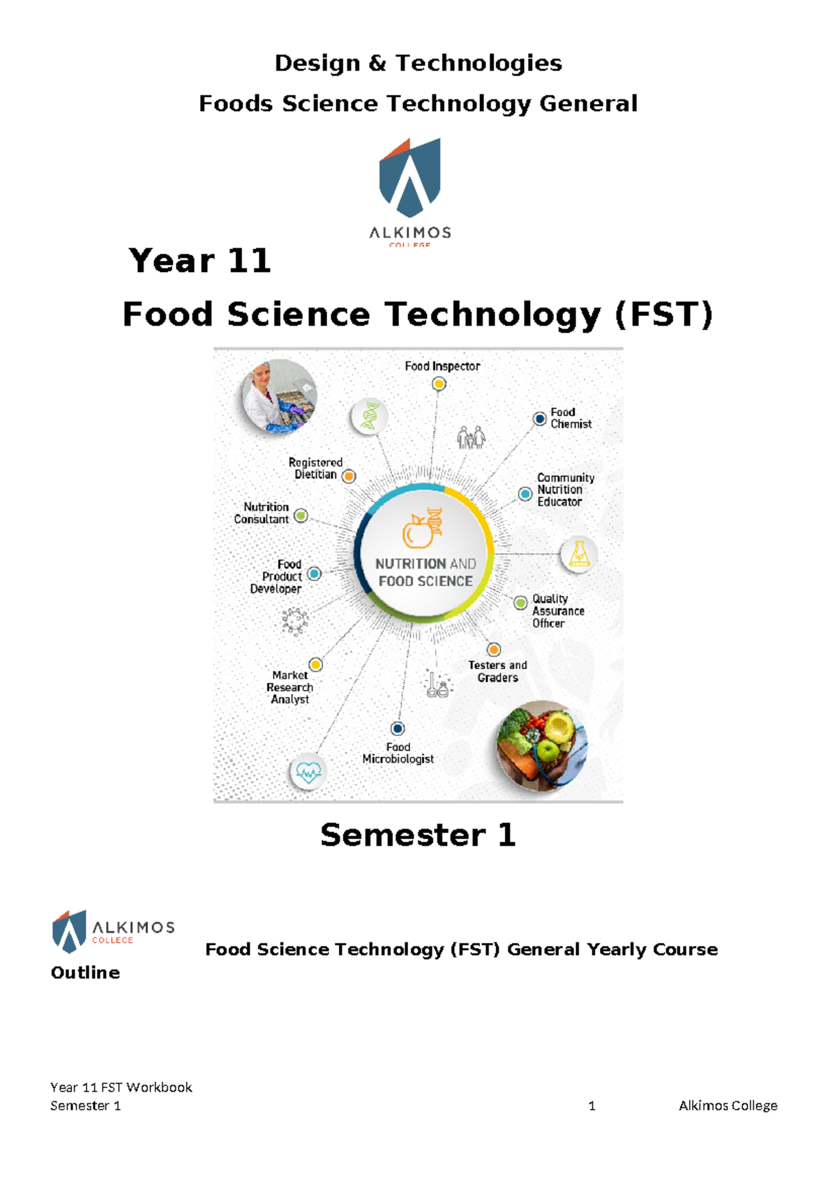 FST Semester 1 Workbook - Design & Technologies Foods Science ...