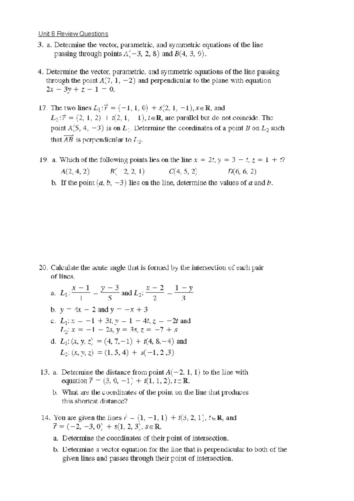 6.06 - Unit 6 Review - MATH 1P97 - Unit 6 Review Questions - Studocu