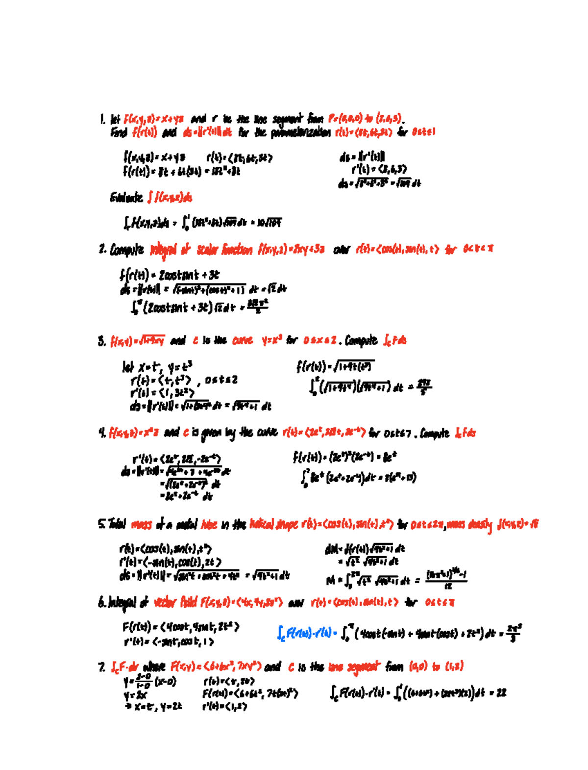 MATH 223 Unit 9 Class Notes - 1 letf xy z X Yz and r ...