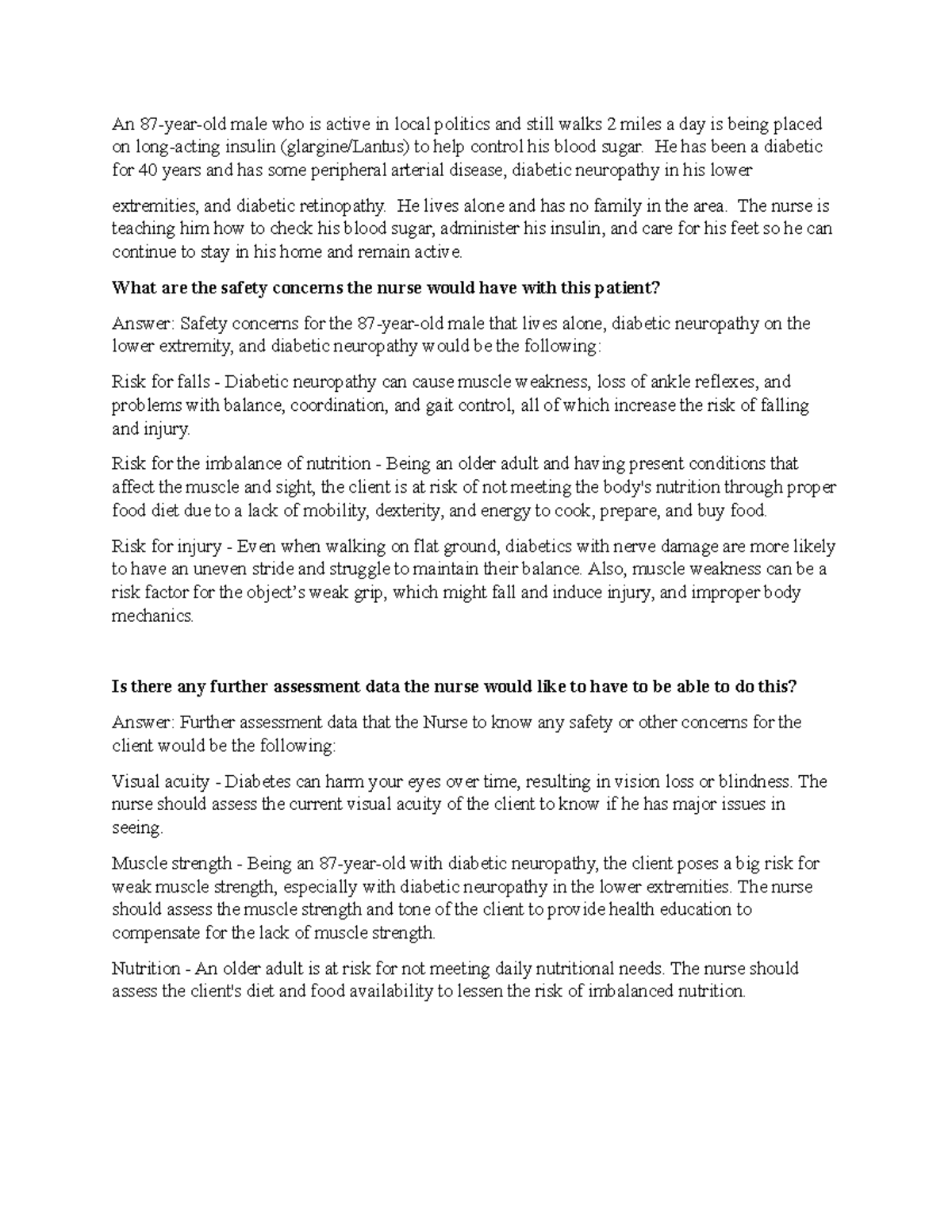 An 87 case study - An 87-year-old male who is active in local politics ...