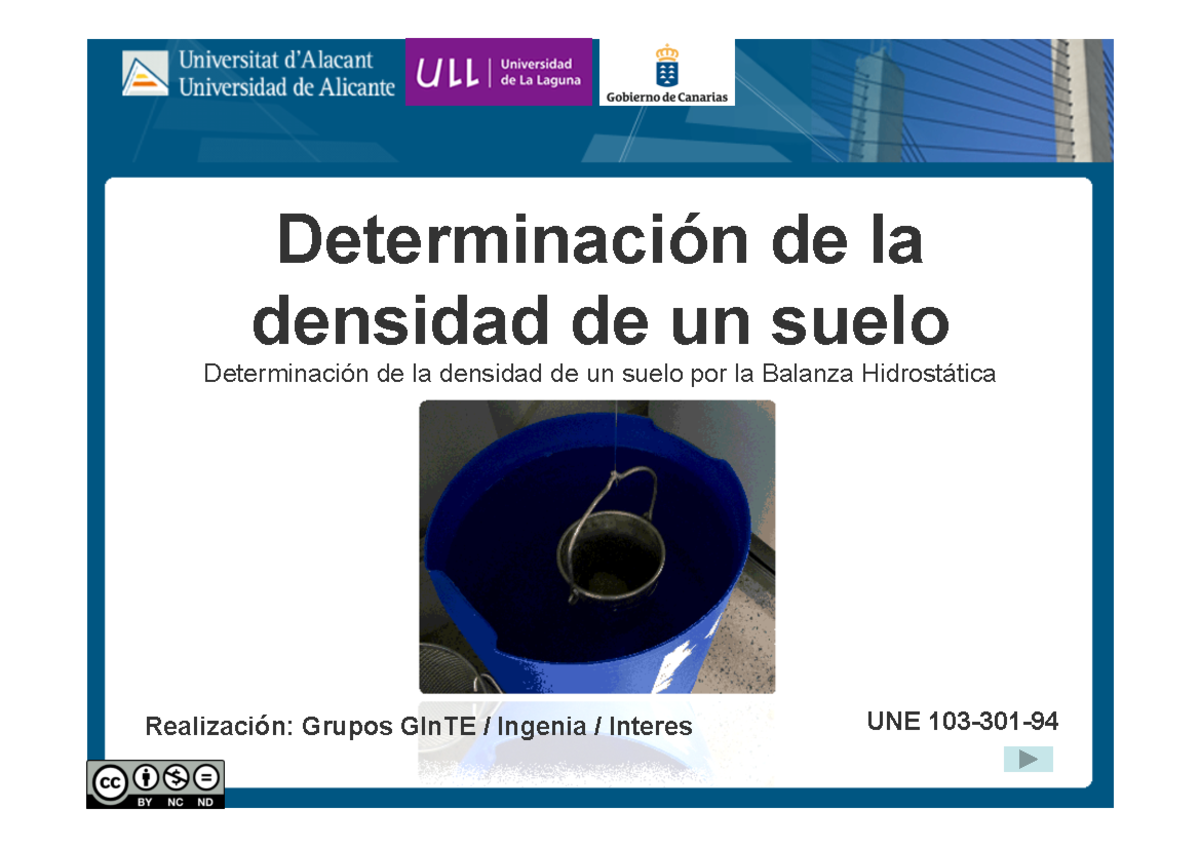 TEMA7-Balanza hidrostatica - Determinación de la densidad de un suelo ...