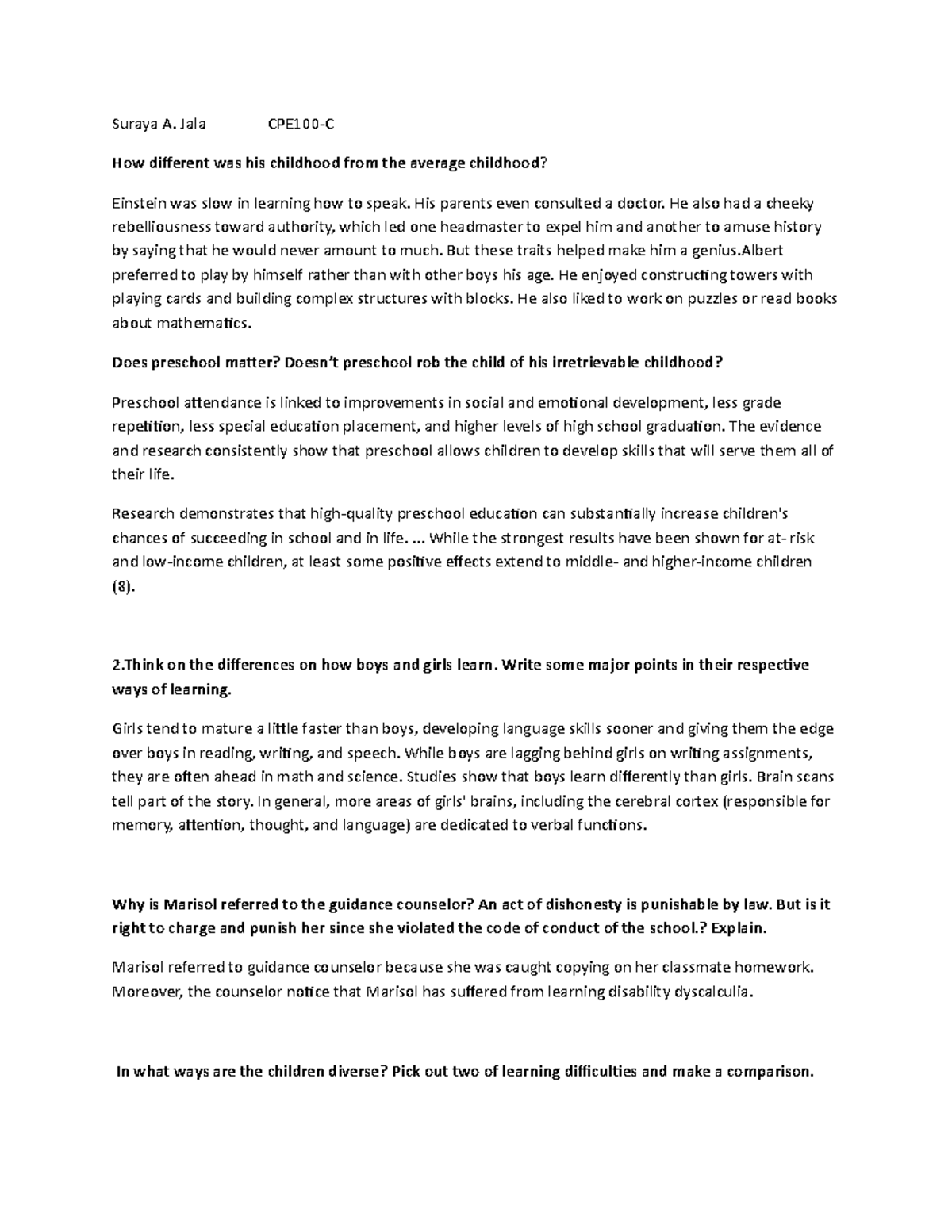 CPE100-C Final Jala, Suraya Acpe - Suraya A. Jala CPE100-C How ...