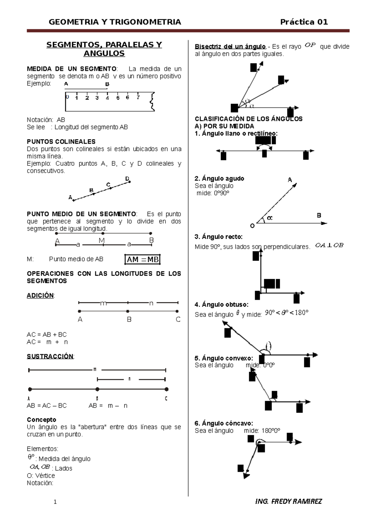 Angulos Y Segmentos - DCDCSDCXS - A B a M a A B C m n GEOMETRIA Y ...