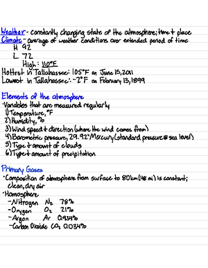 Ch 4-6 Notes - Professor Nancy Dignon Book: Essentials of Meteorology ...