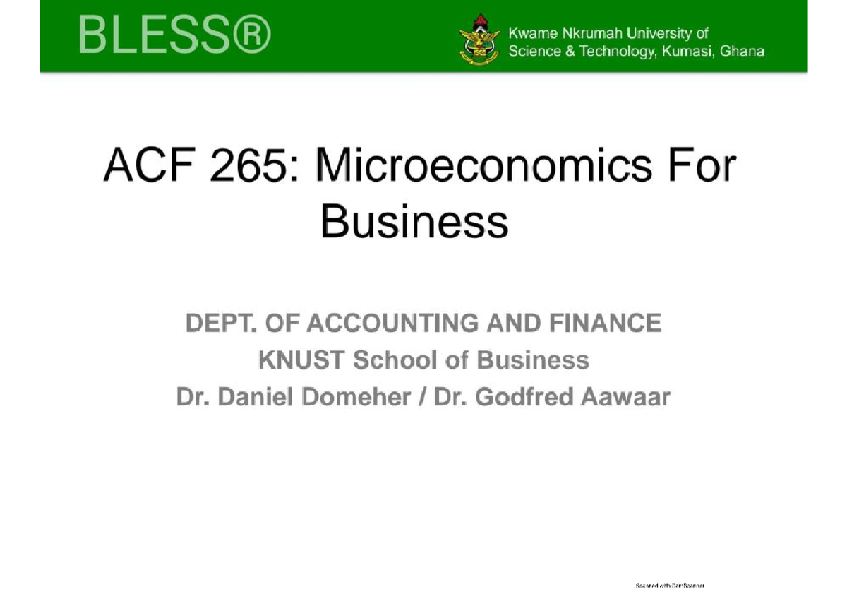 Microecons Binder - Advanced Microeconomics - Studocu