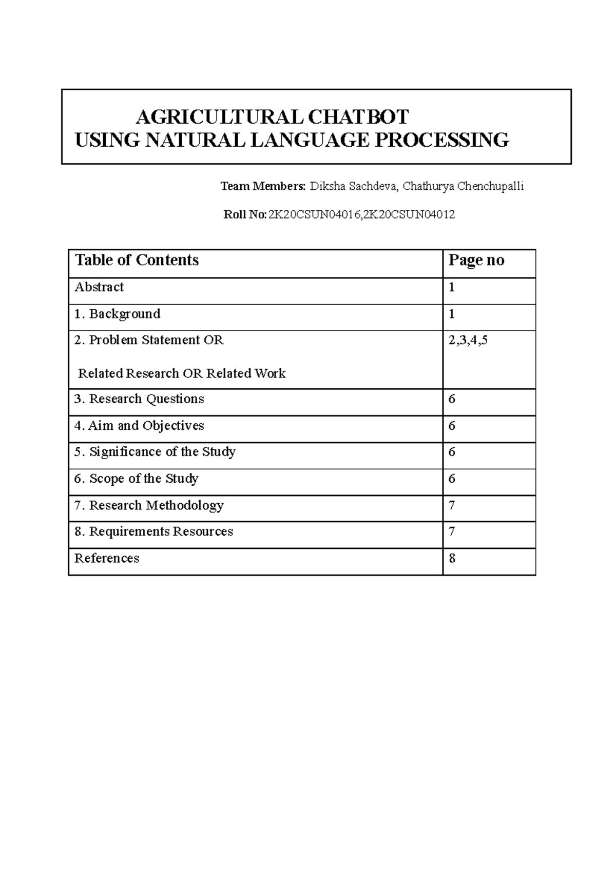 AGRI BOT -PDF - Chathurya Chenchupalli ,Diksha Sachdeva - AGRICULTURAL ...