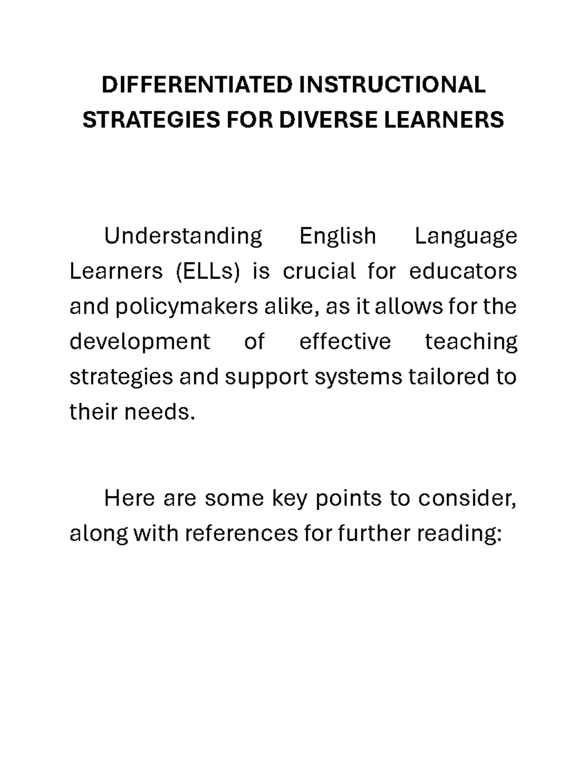 Elec 2 - Module 03 - DIFFERENTIATED INSTRUCTIONAL STRATEGIES FOR DIVERSE LEARNERS Understanding ...