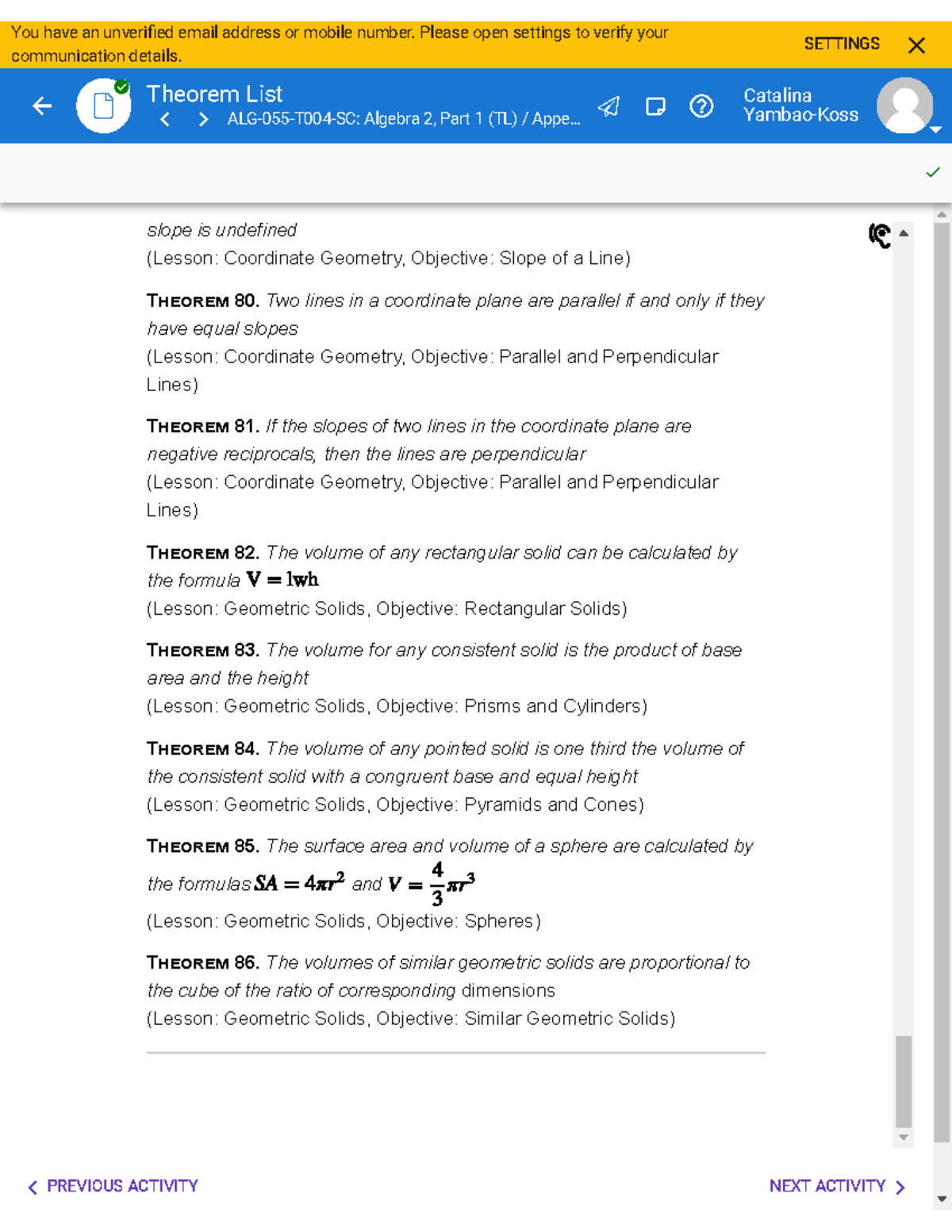 ALG-055-T004-SC Algebra 2, Part 1 (TL) - Activities - You have an unverified email address or ...