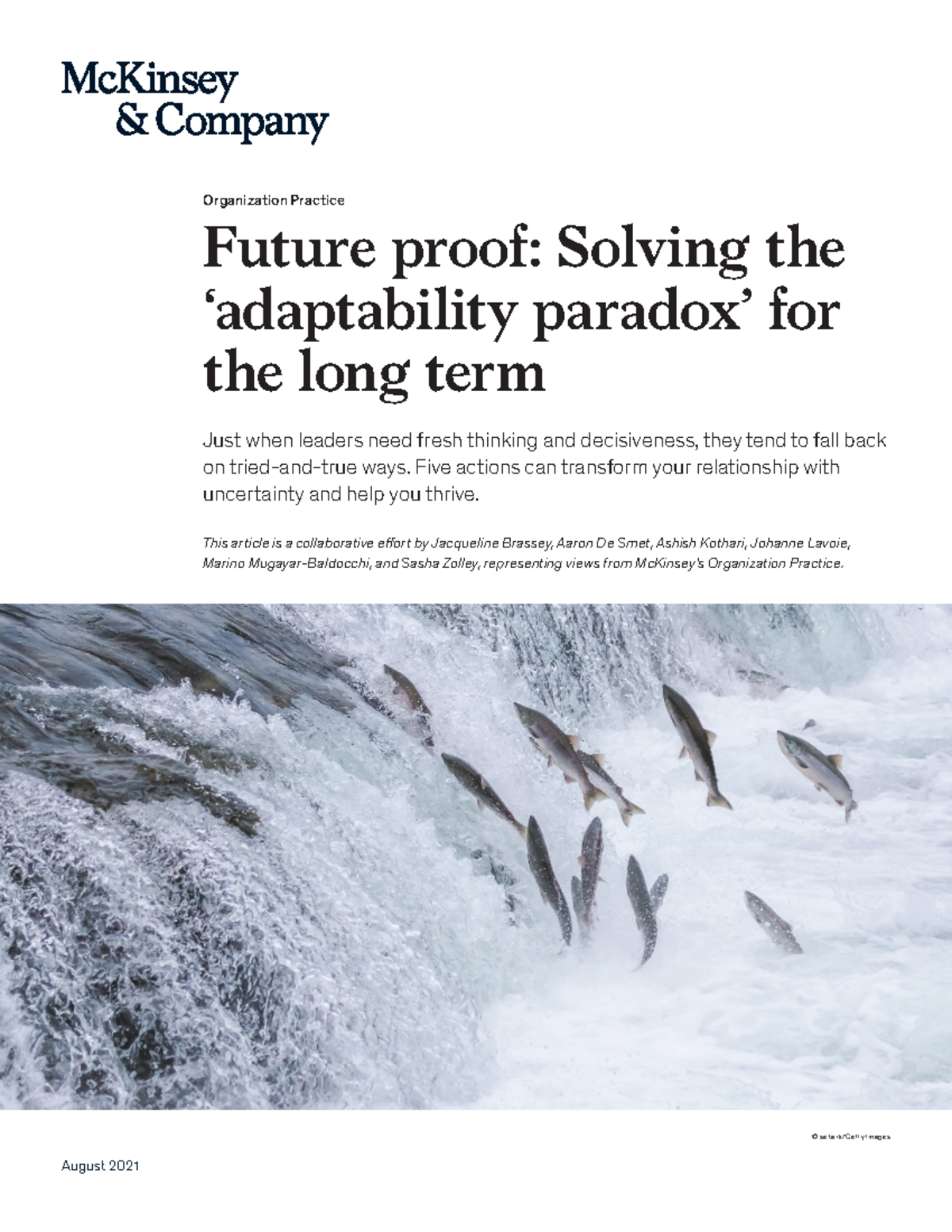 Future proof solving the adaptability paradox for the long term - Organization Practice Future ...
