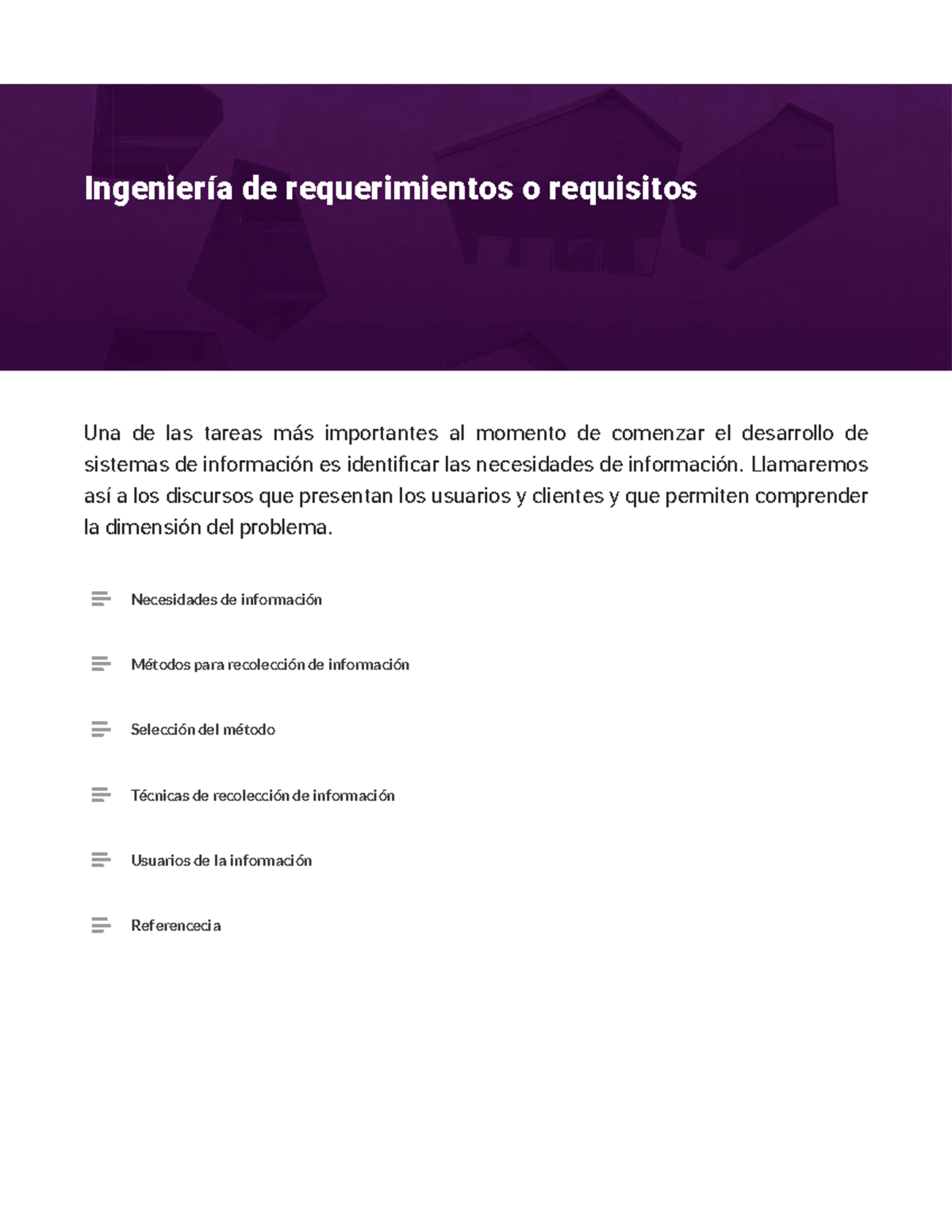 4 Ingeniería de requerimientos o requisitos - Una de las tareas más ...