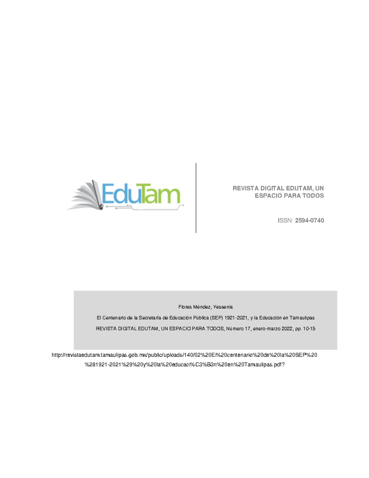 02 El centenario de la SEP (1921-2021) y la educación en Tamaulipas ...