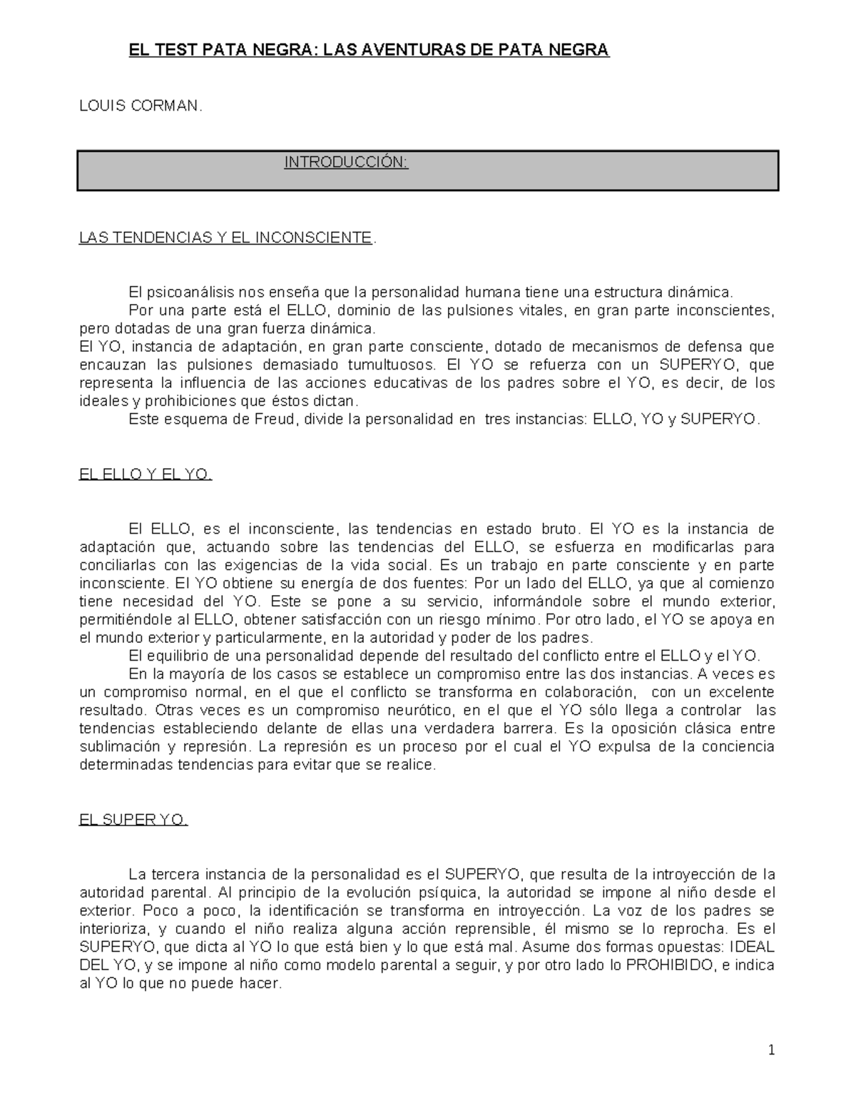 Manual Pata Negra doc - EL TEST PATA NEGRA: LAS AVENTURAS DE PATA NEGRA ...