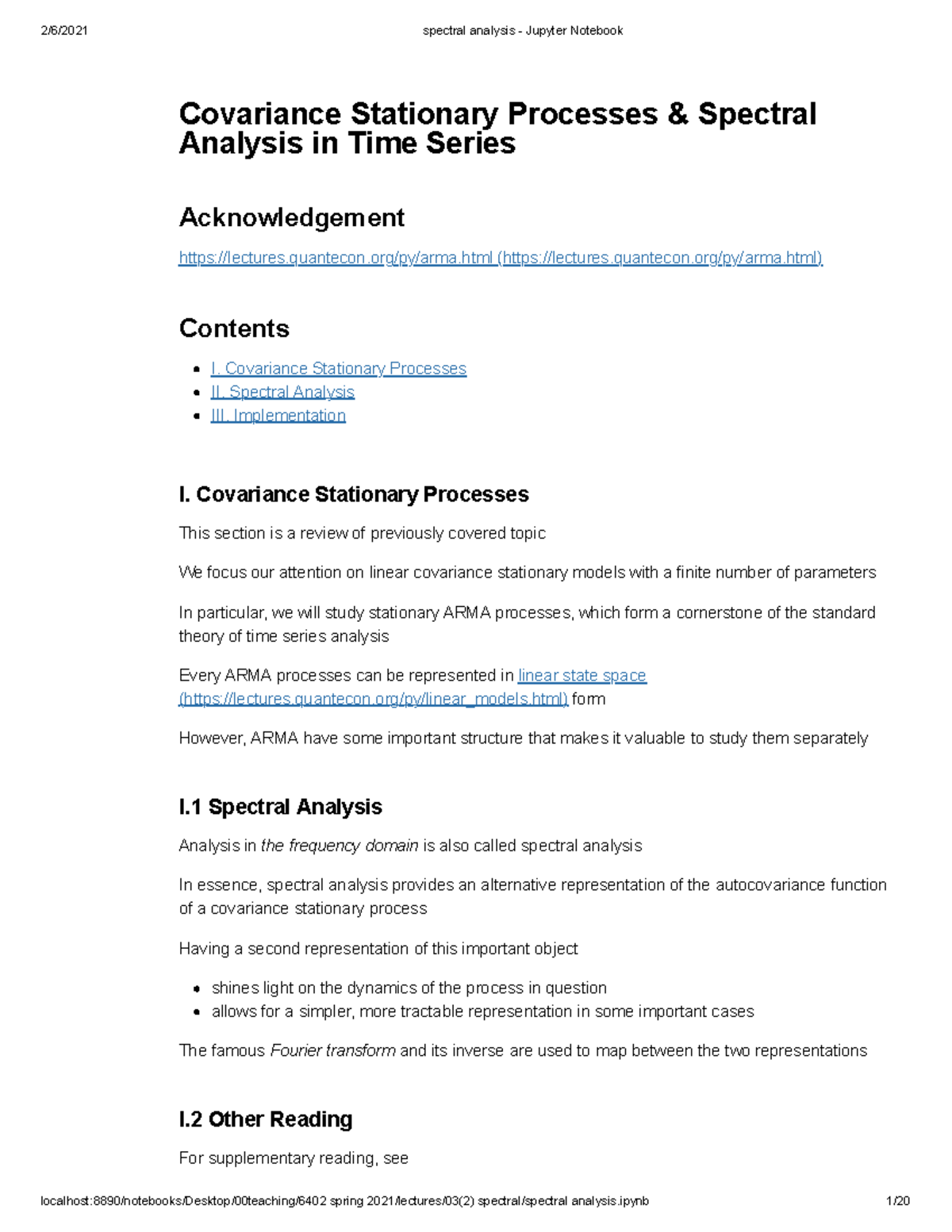 M4-spectral analysis - Jupyter Notebook - Covariance Stationary ...
